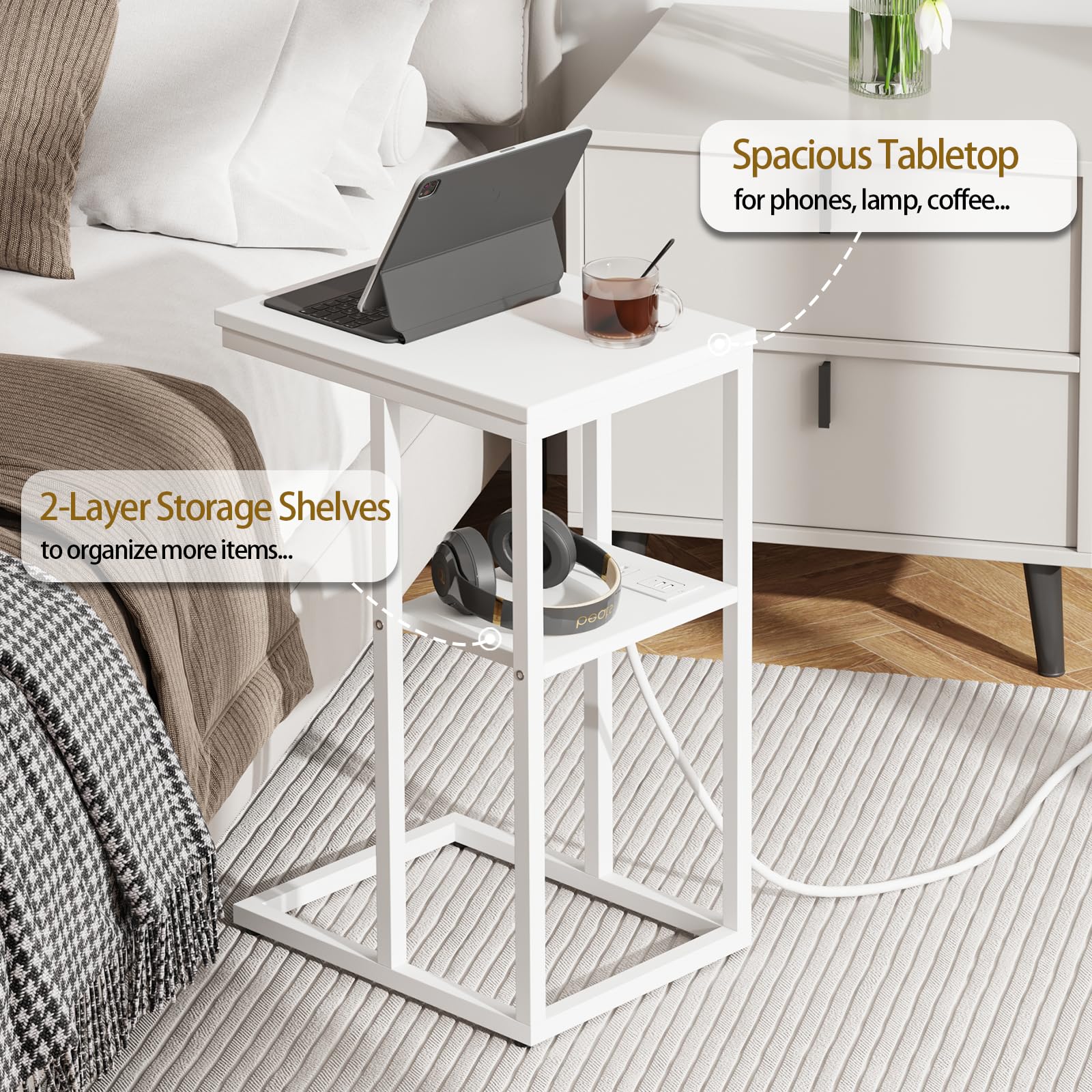 Snapklik.com : Vagusicc C Shaped End Table