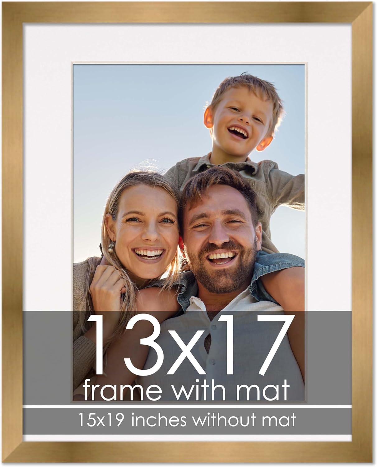 Amazon.com - 13x17 Frame with Mat - Bronze 15x19 Frame Wood Made to ...
