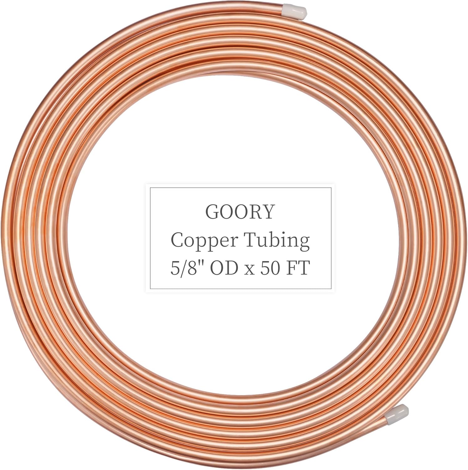 Amazon.com: GOORY Copper Tubing 5/8" OD x 0.57" ID x 50 Ft - 99.9% C12200 Pure ACR Tube - ASTM ...
