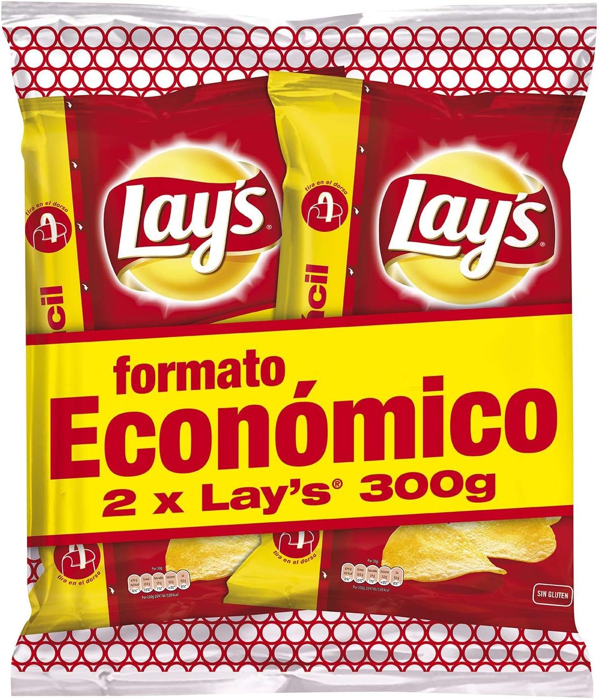 LAY'S patatas fritas al punto de sal pack 2 bolsas 300 gr : Amazon.es ...