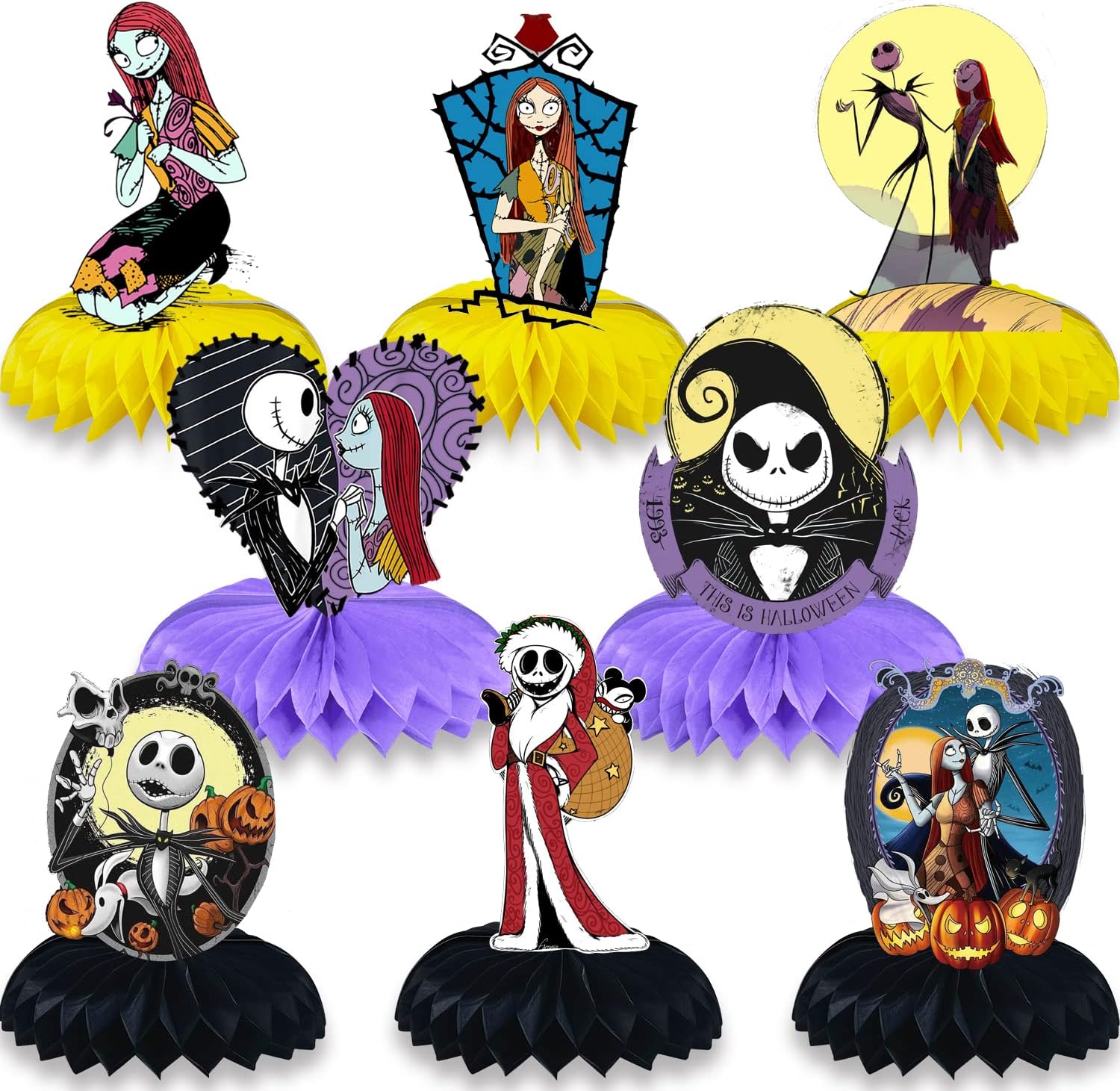 Amazon.com: Yizeda 8Pcs Nightmare Honeycomb Centerpieces Set Nightmare ...