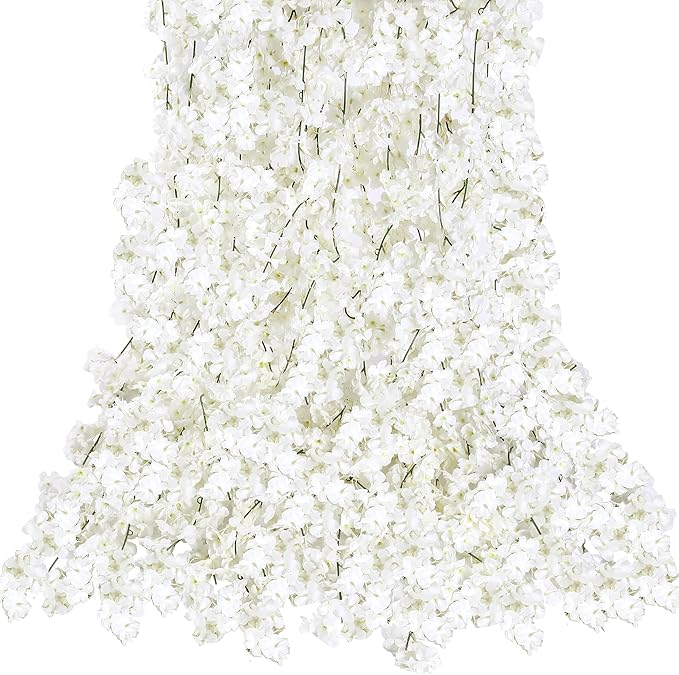 Amazon.com: Sggvecsy Cherry Blossom Garland Artificial Cherry Flower ...