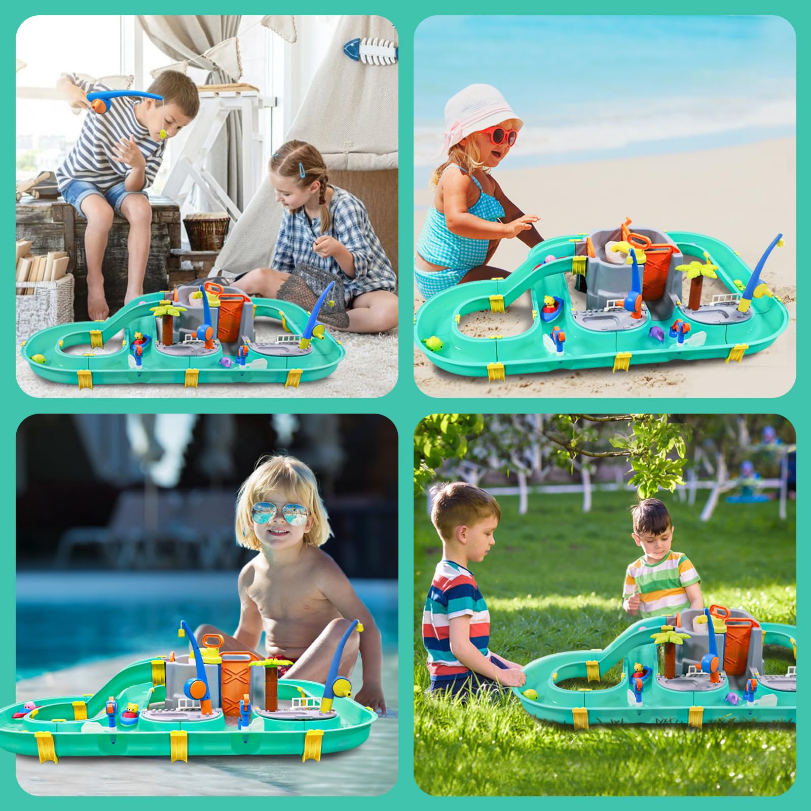 Water Table for Toddlers Age 3-5 - Water Park Toy on Floors, Table ...