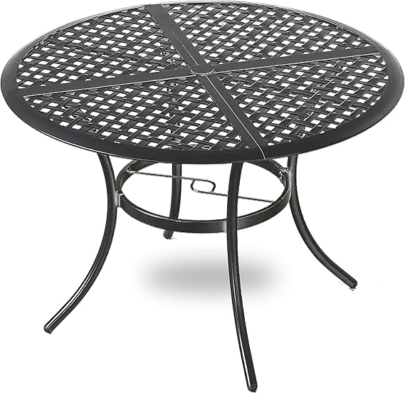 Amazon.com : LOKATSE HOME Round Metal Patio Dining Outdoor Bistro ...