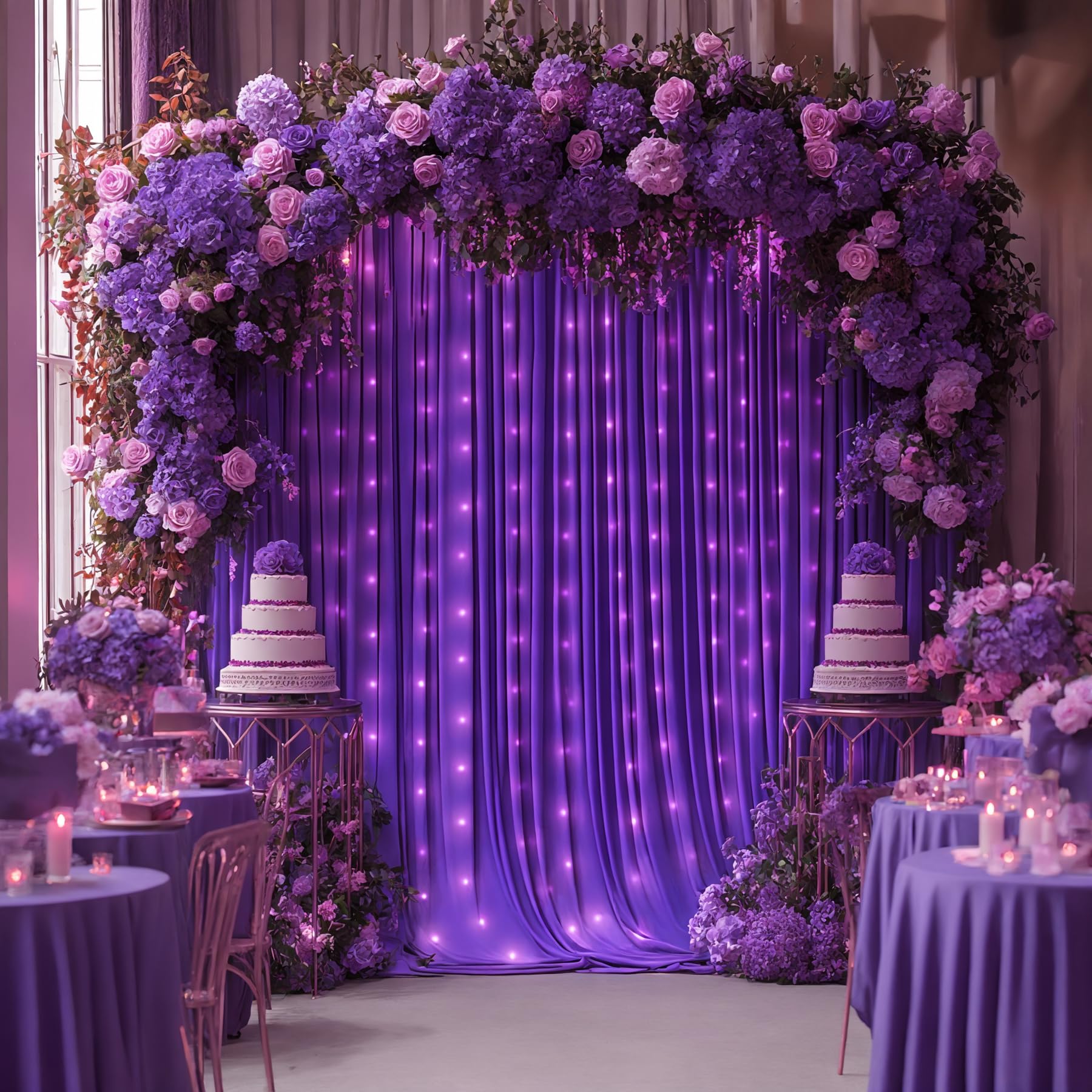 Elegant Purple Wedding Backdrops WEDDING