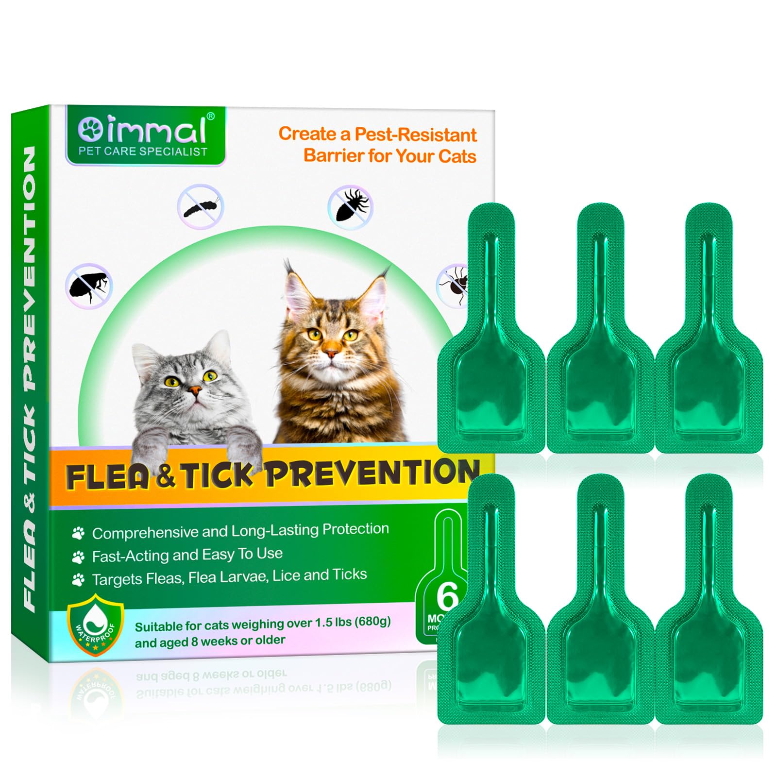 Fllea and Tick Repellent for Cats and Kittens, Natural Cat Dewormer ...