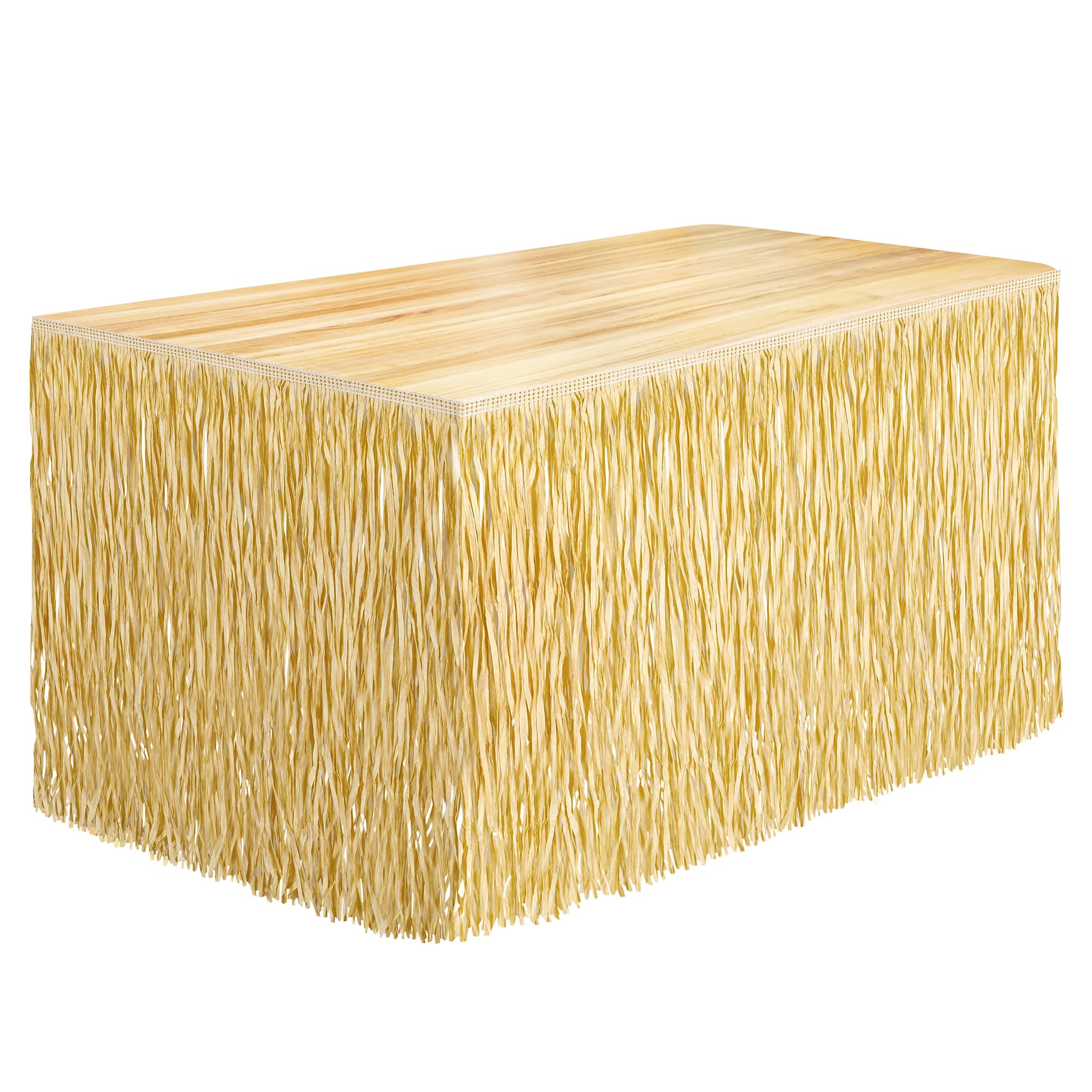 Snapklik.com : 1 Pack Luau Grass Table Skirt Paper Fringe Straw Grass ...