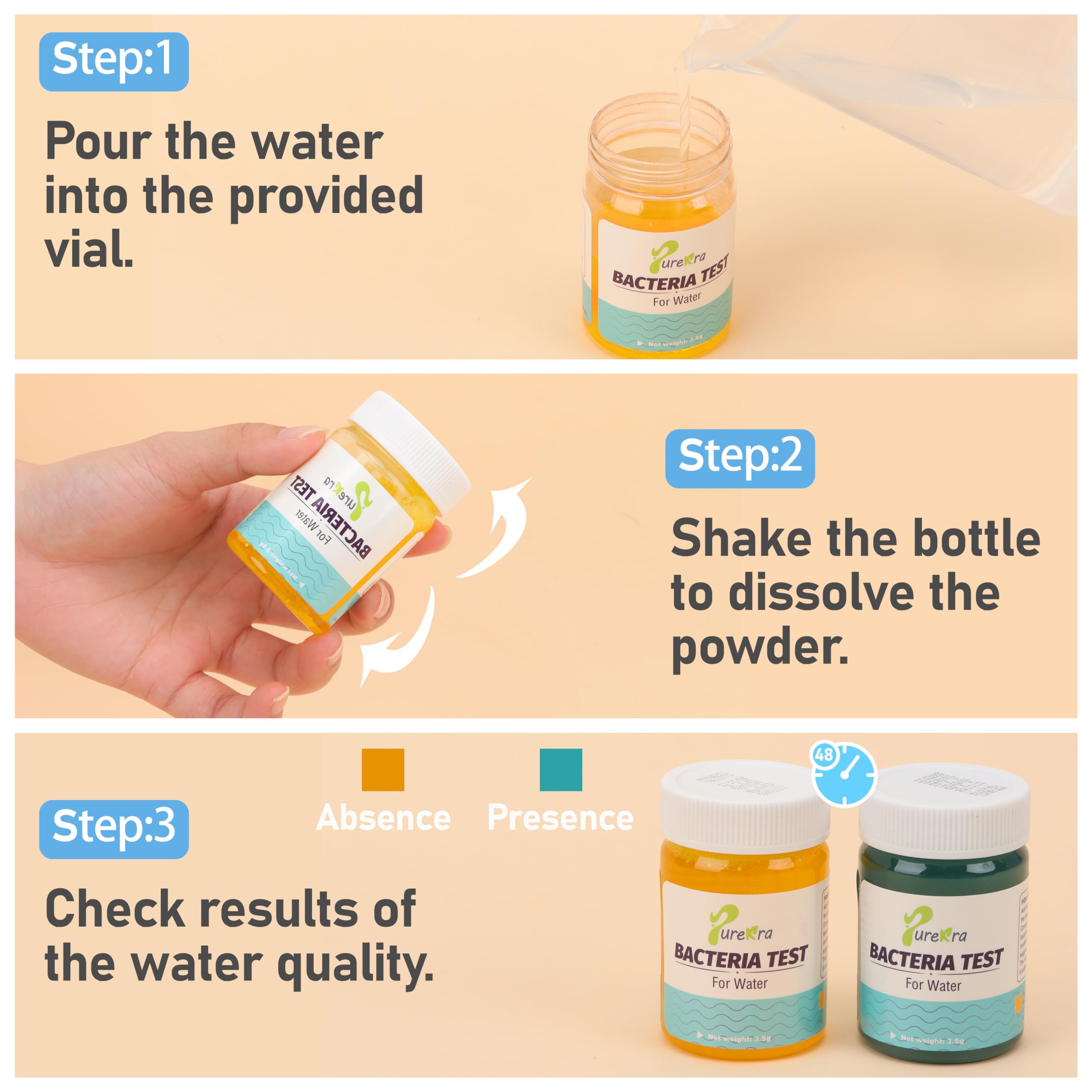 Snapklik.com : Purekra 6 Pack Coliform Bacteria Water Test Kit