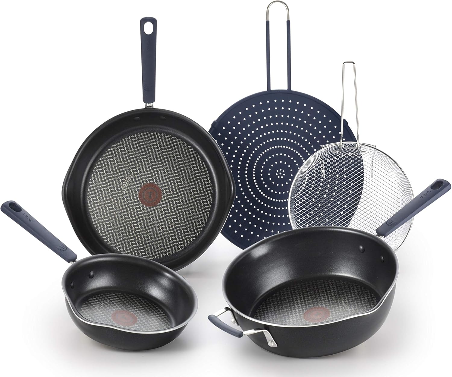 Amazon.com: T-fal All In One Stackable 5 Pcs Pan Set, Cookware Set ...