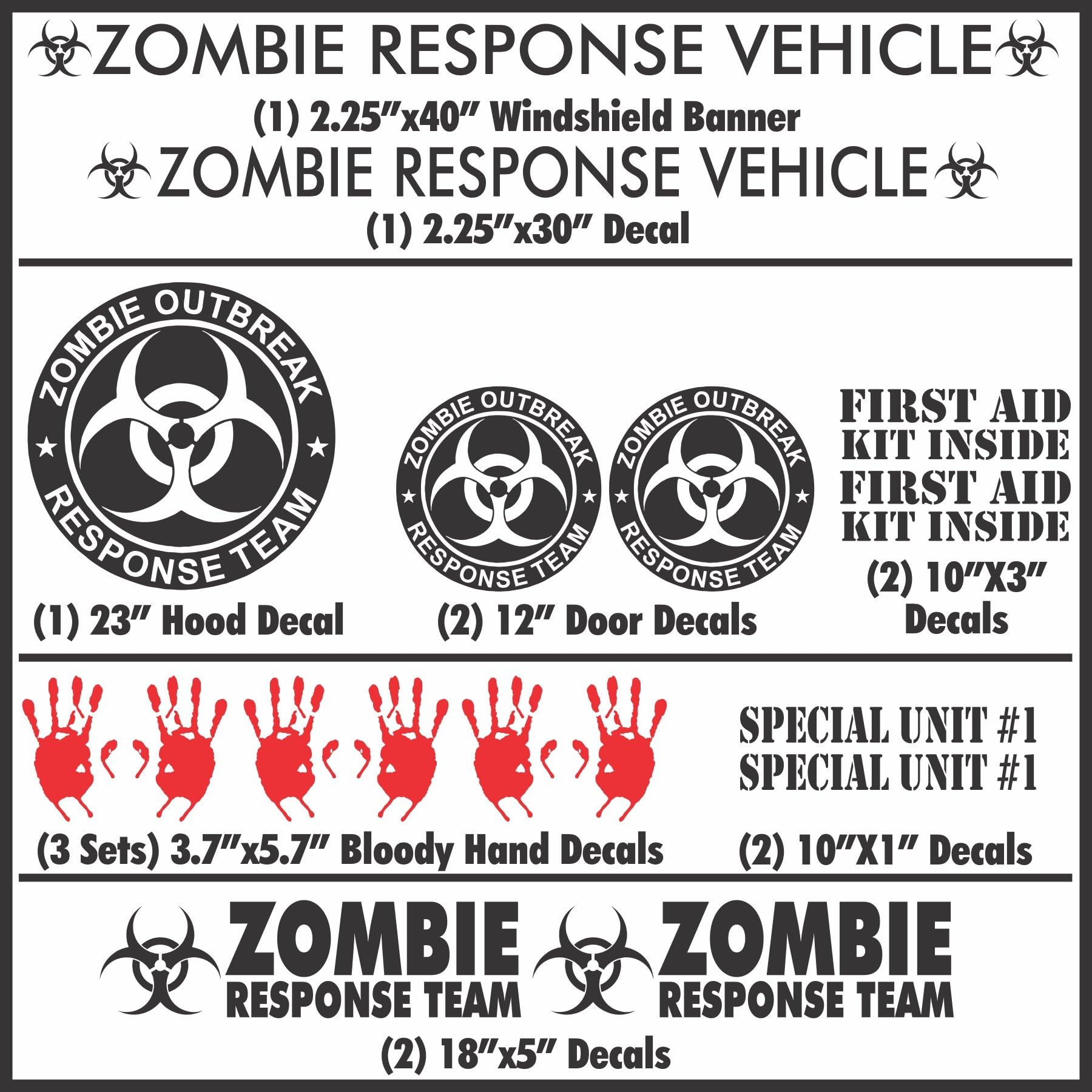 Amazon.com - Sticker Connection | Zombie Outbreak Response Team 17 ...