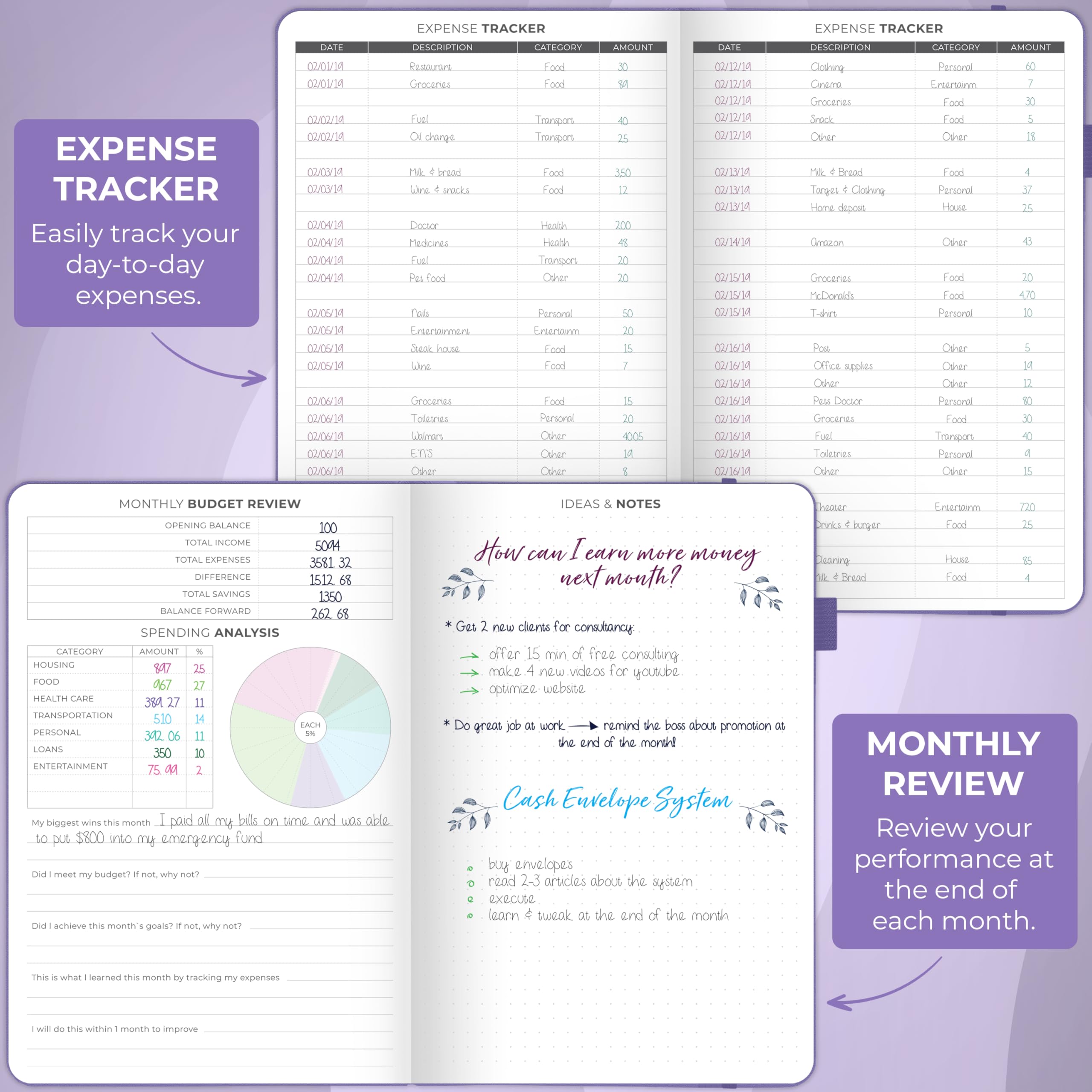 Snapklik.com : Clever Fox Budget Planner - Expense Tracker Notebook ...