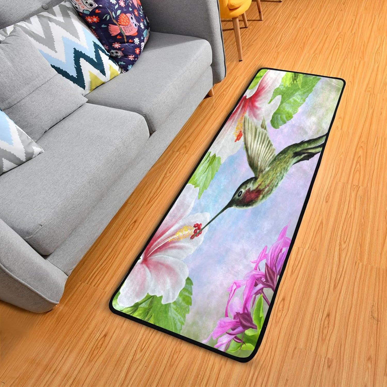 Amazon.com: VIGTRO Spring Bird Hummingbirds Runner Rug 2'×6' with ...