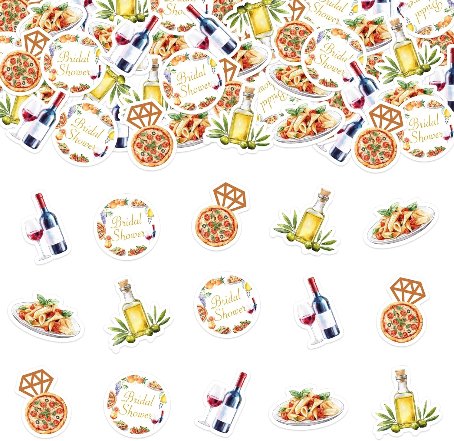 Amazon.com: Wonmelody Italian Food Themed Party Decorations 200pcs ...