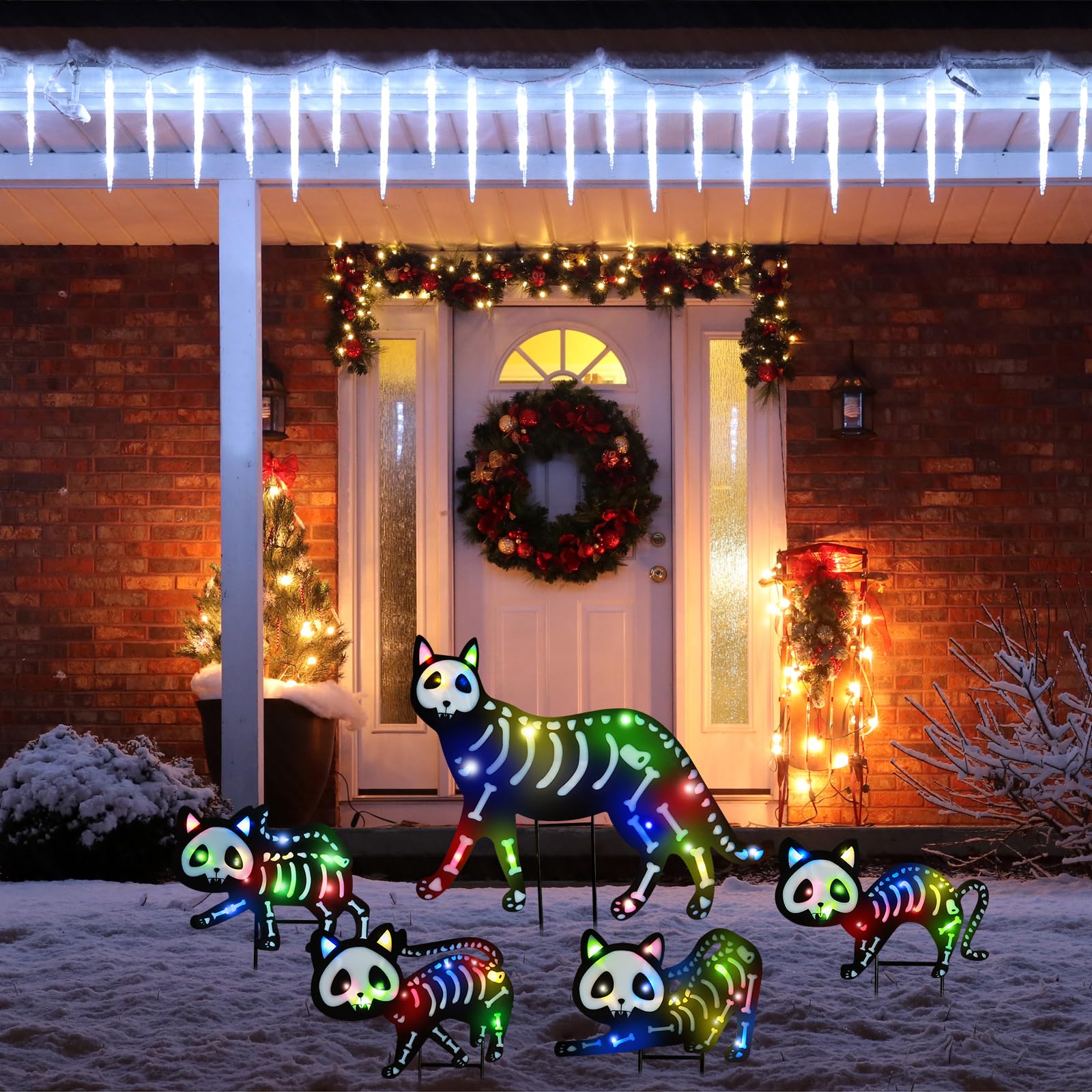 Funny Cat Yard Signs, 5PCS Lighted Cute Cat Kitty, Cat Lover Gifts Cats ...