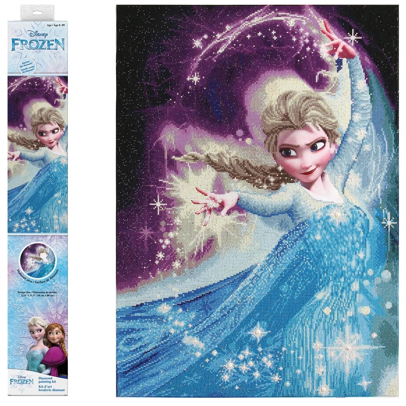 Amazon.com: DIAMOND DOTZ ® - Elsa Magic Diamond Painting Artwork Kit ...
