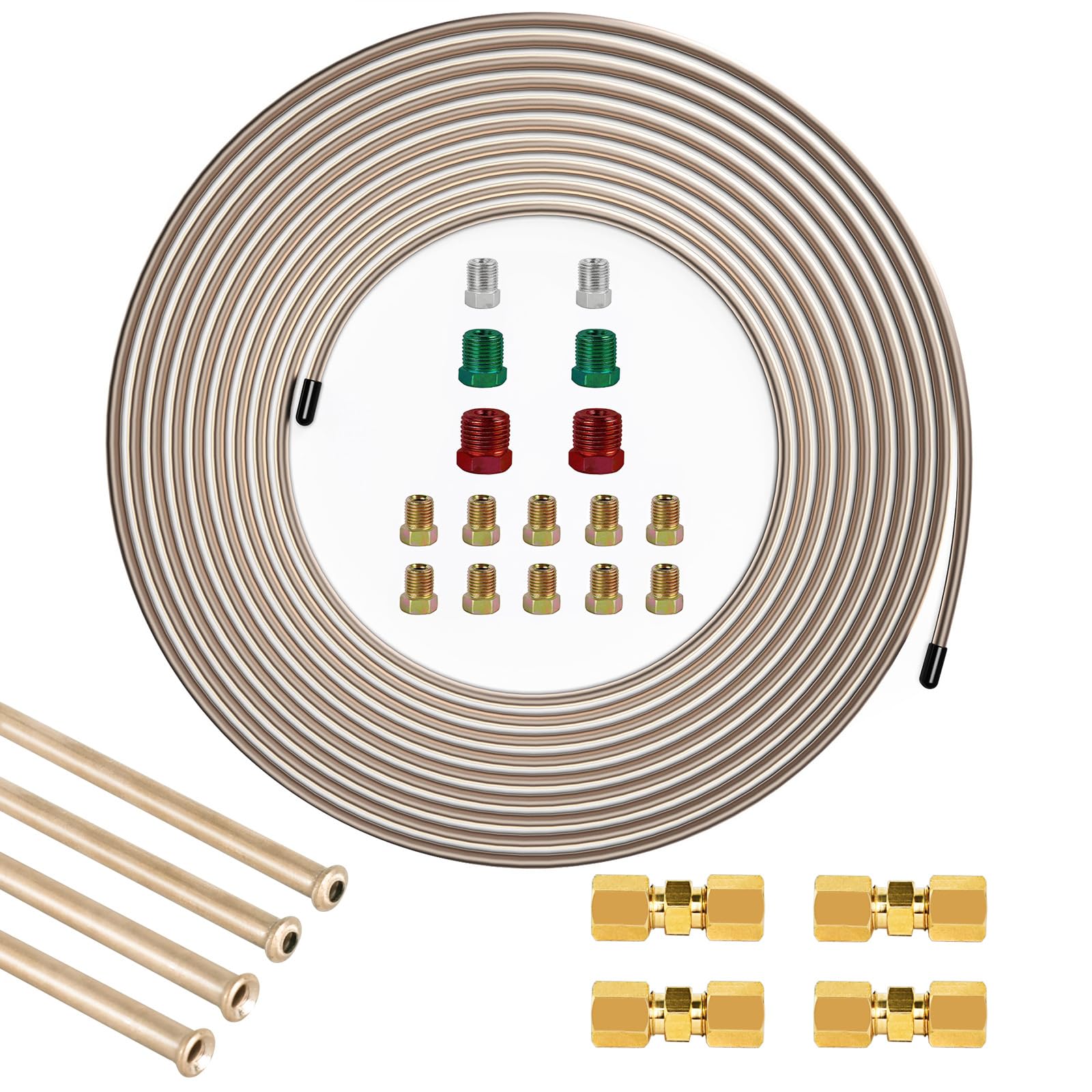 Amazon.com: MuHize Copper Nickel Brake Tube - Upgraded 20 Ft. 3/16 ...