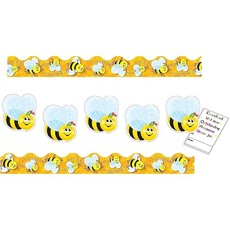 Amazon.com: Bee Bulletin Board Set - Bumble Bee Bulletin Board Border ...