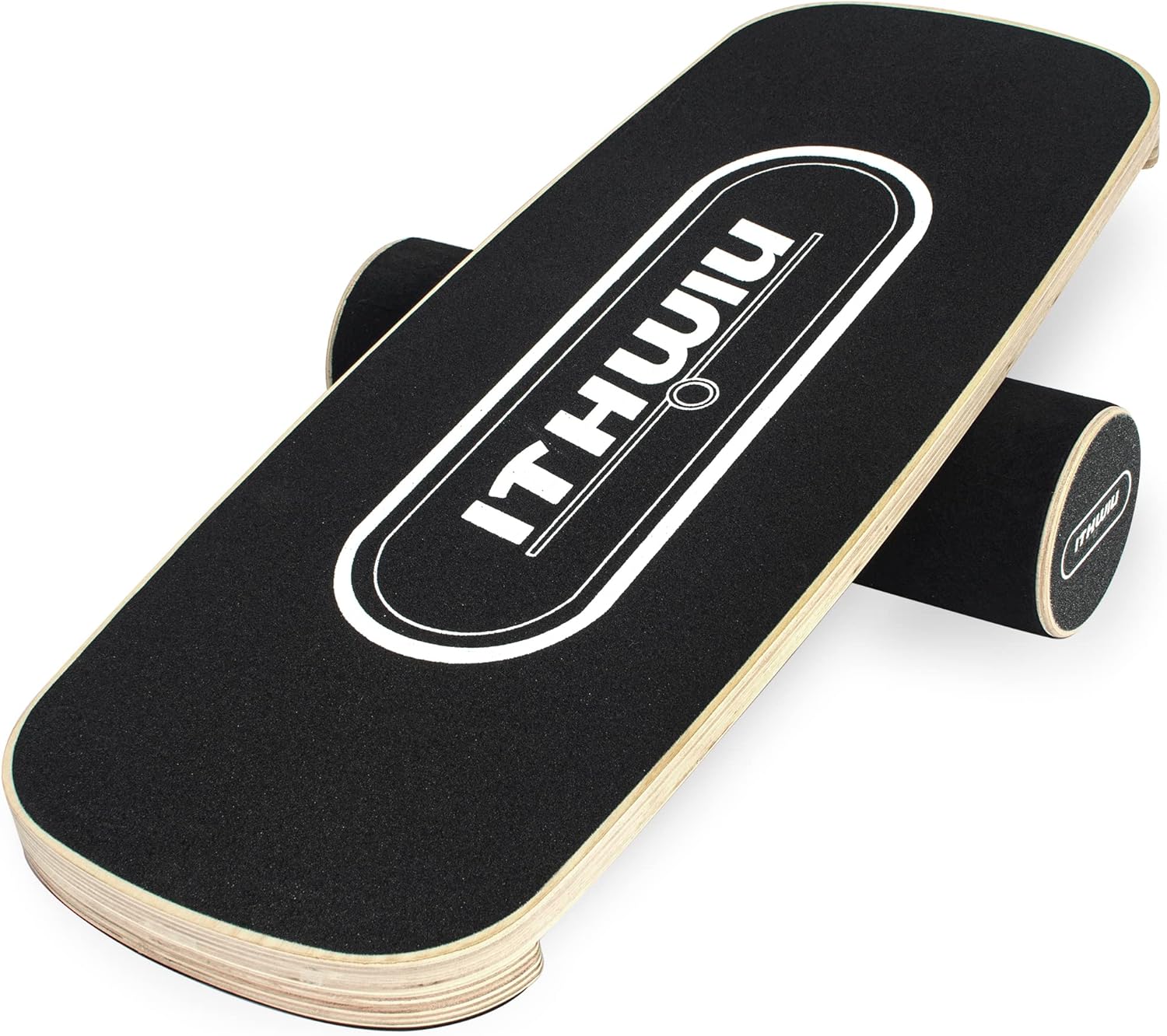 ITHWIU Natural Wooden Balance Board with Roller for Balance, Stability ...
