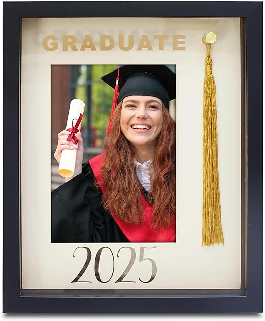 Amazon.com - MIMOSA MOMENTS Black Graduation Tassel Frame with Paper ...