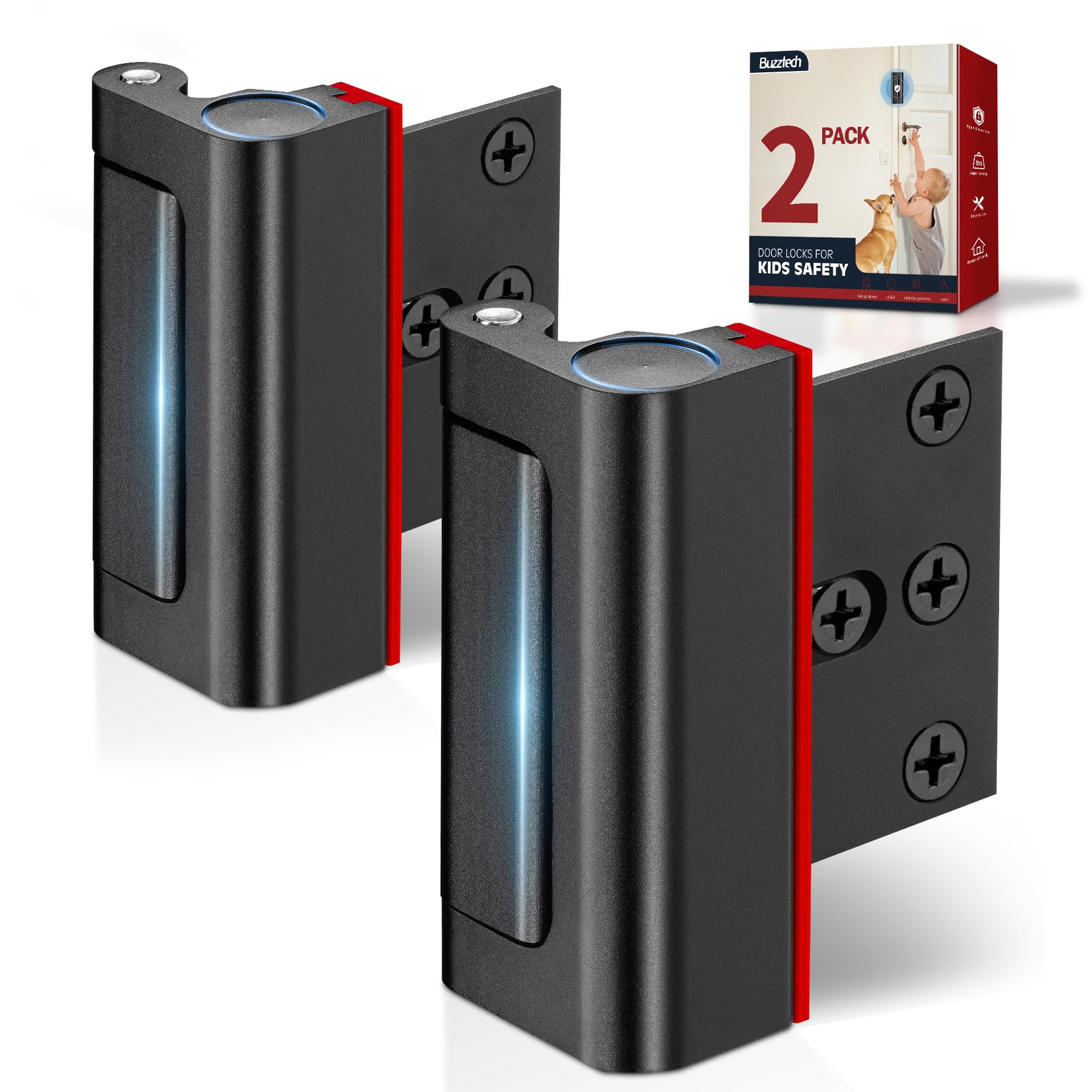Buzztech 2 Pack Safety Lock, Home Security Door Lock,Door Locks for ...
