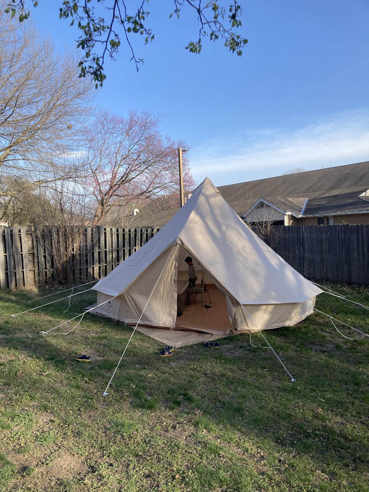 $11/mo - Finance MC Canvas Tent Bell Tent Yurt with Stove Jack Zipped ...
