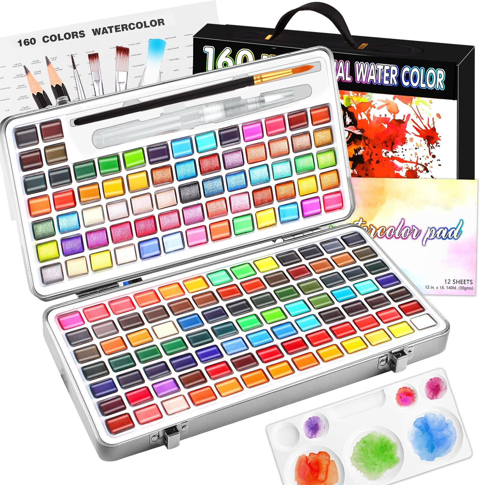 Amazon.com: CSY art gallery Handmade Watercolor Paint-Artist Paint Set ...