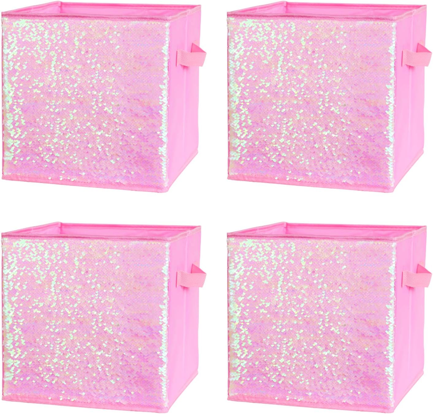 Amazon.com: ELUCHANG Foldable Sequin Storage Basket Bin Closet Cubes ...