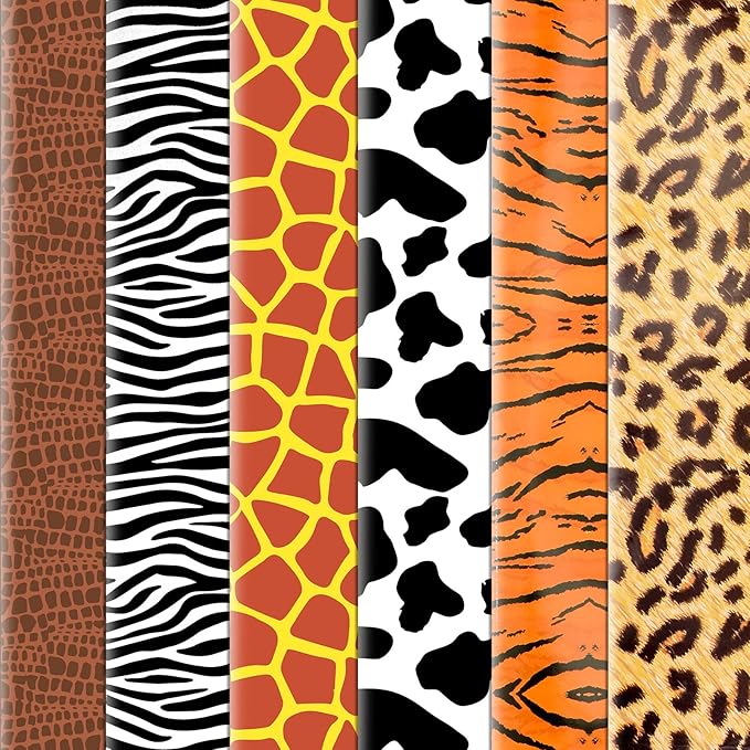 Amazon.com: Konsait Animal Prints Wrapping Paper, 12 Sheets 29" x 20 ...