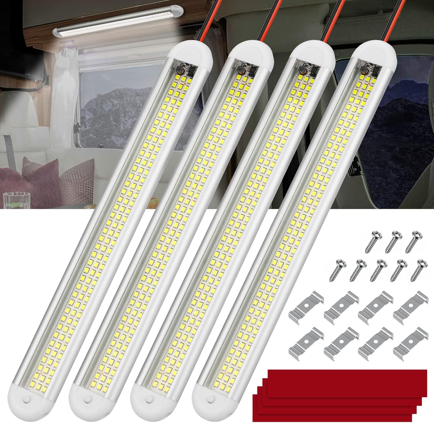 Interior LED Light Bar, Linkstyle 12V 120LEDs Light Strip with Switch ...