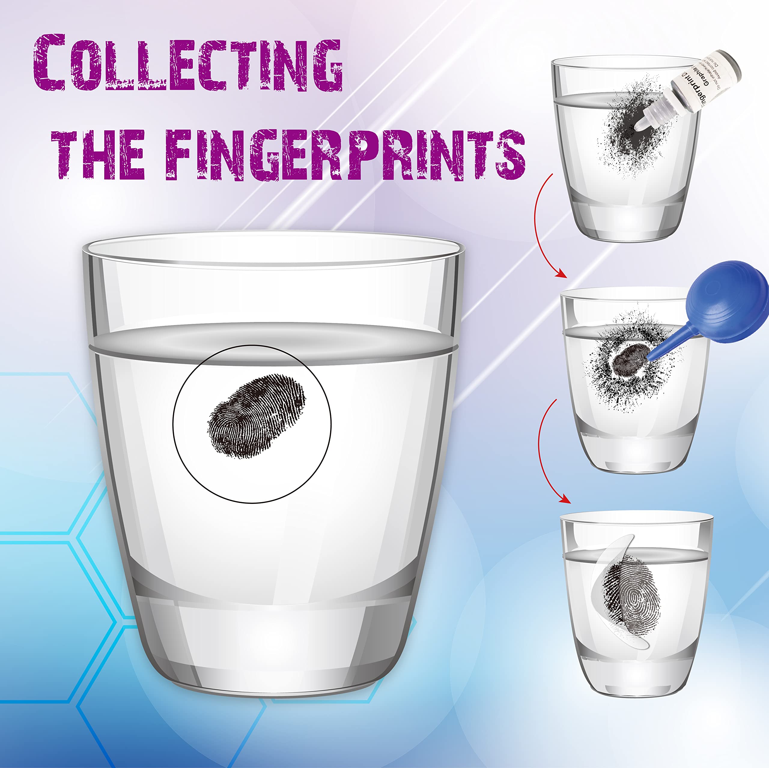 Buy Fingerprint Kit for Kids Ages 8-12, FunKidz Detective Spy Gear ...