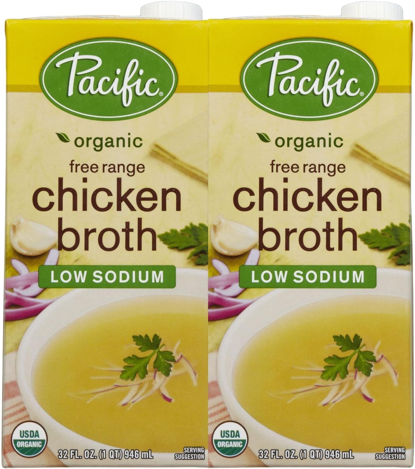 Amazon.com : Pacific Foods Low Sodium Organic Free Range Chicken Broth ...