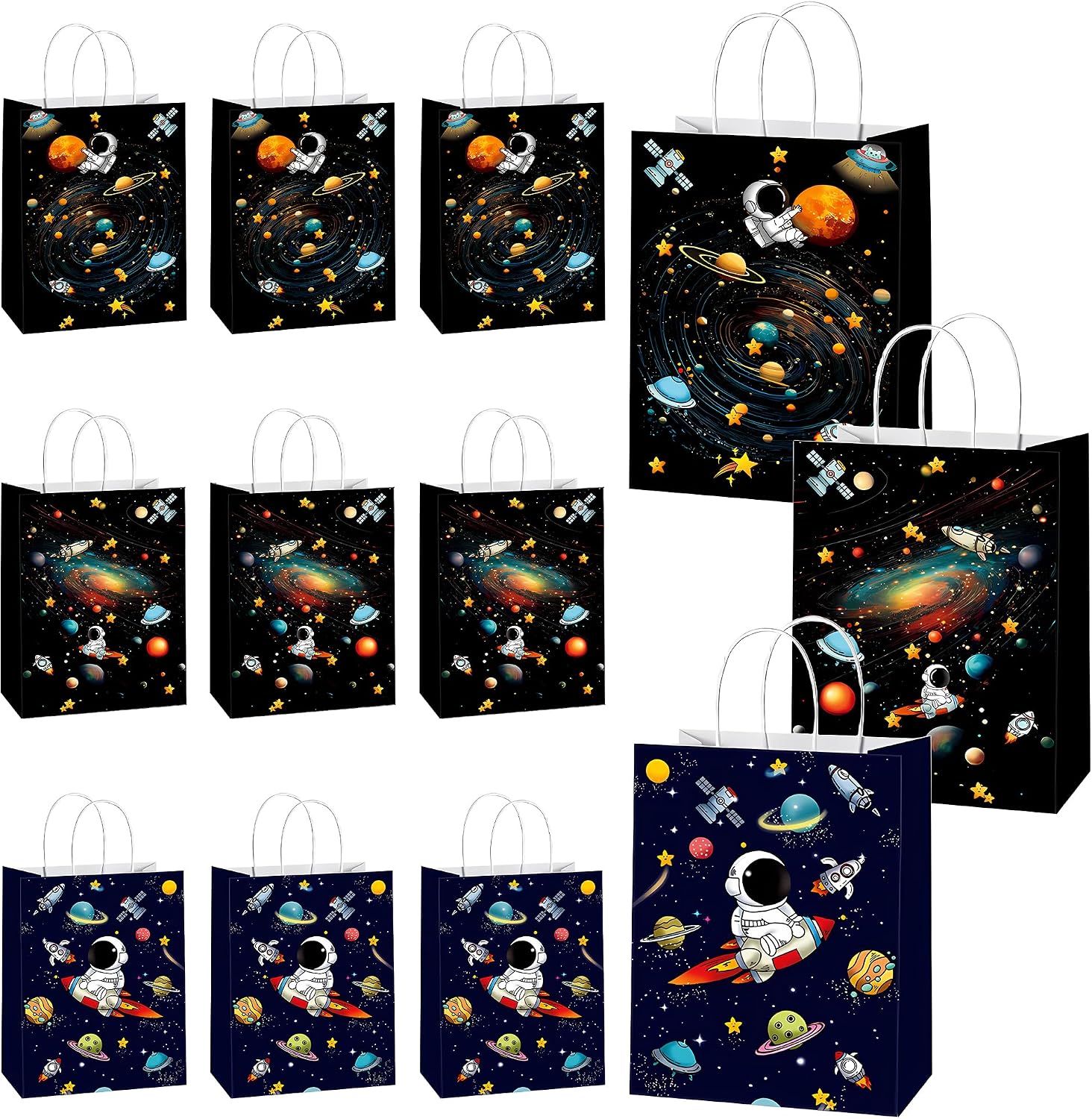 Amazon.com: Pineraap 24Pcs Outer Space Gift Bags with Handles, 8.7x6 ...