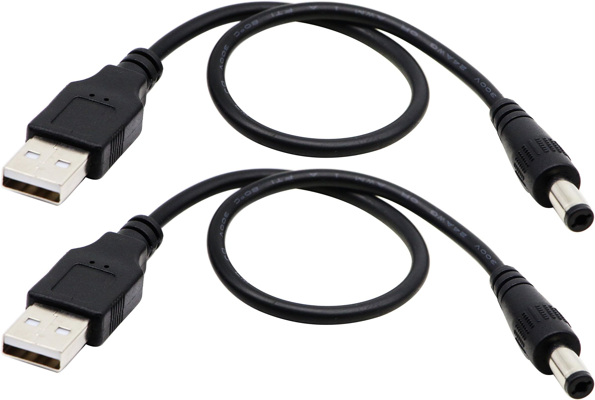 Amazon.com: aceyoon 5V DC Power Supply 3ft, 4 Pack USB to 5.5mm x 2.1mm ...