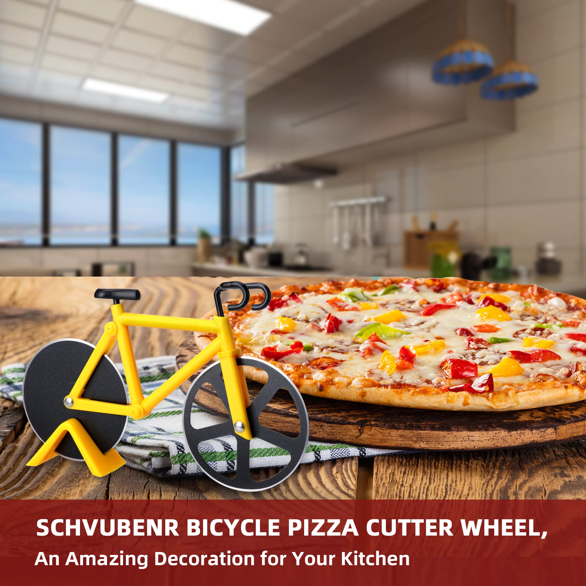 Snapklik.com : SCHVUBENR Bicycle Pizza Cutter Wheel - Gifts For ...