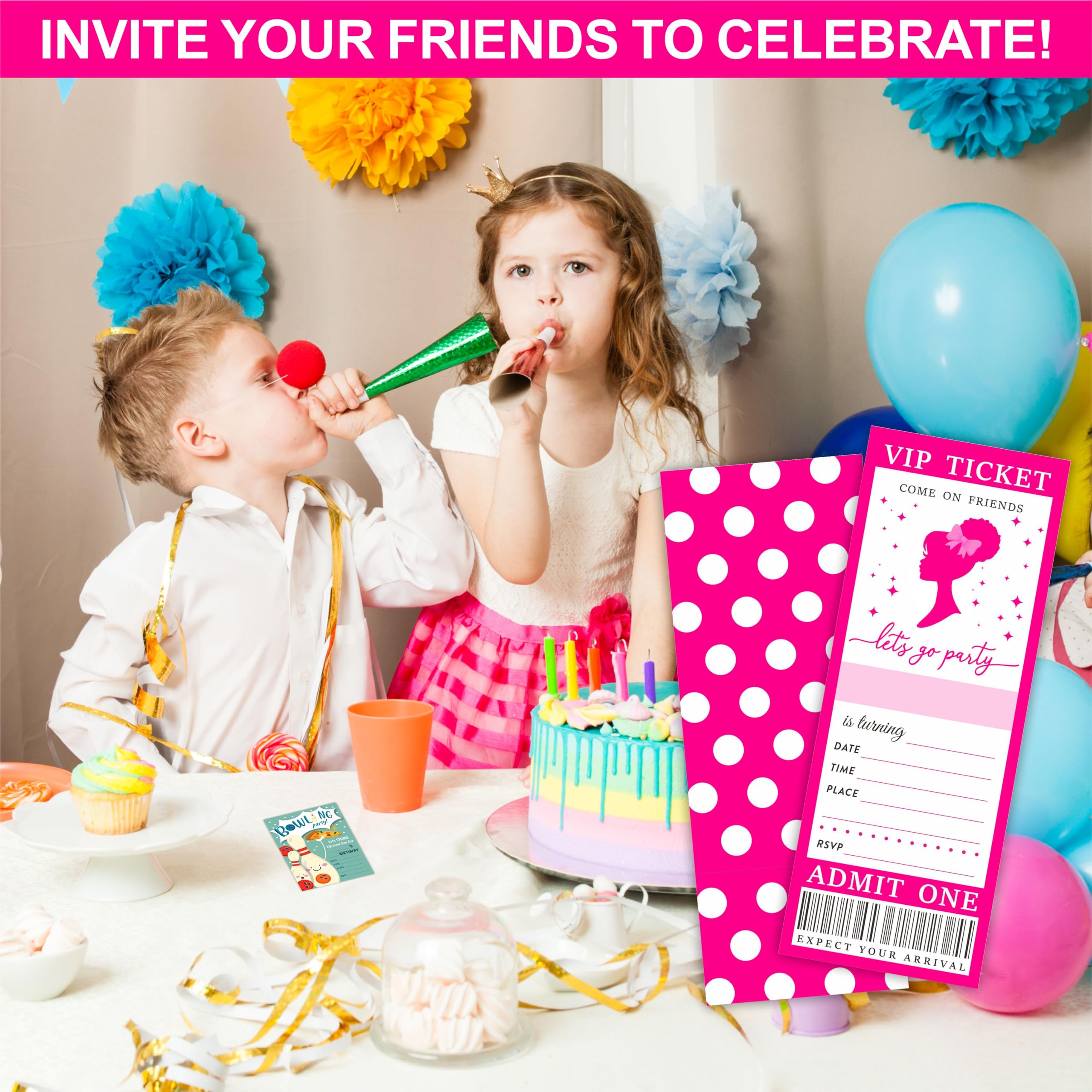 Invitaciones De Cumpleaños Para Niña Con Boletos Vip