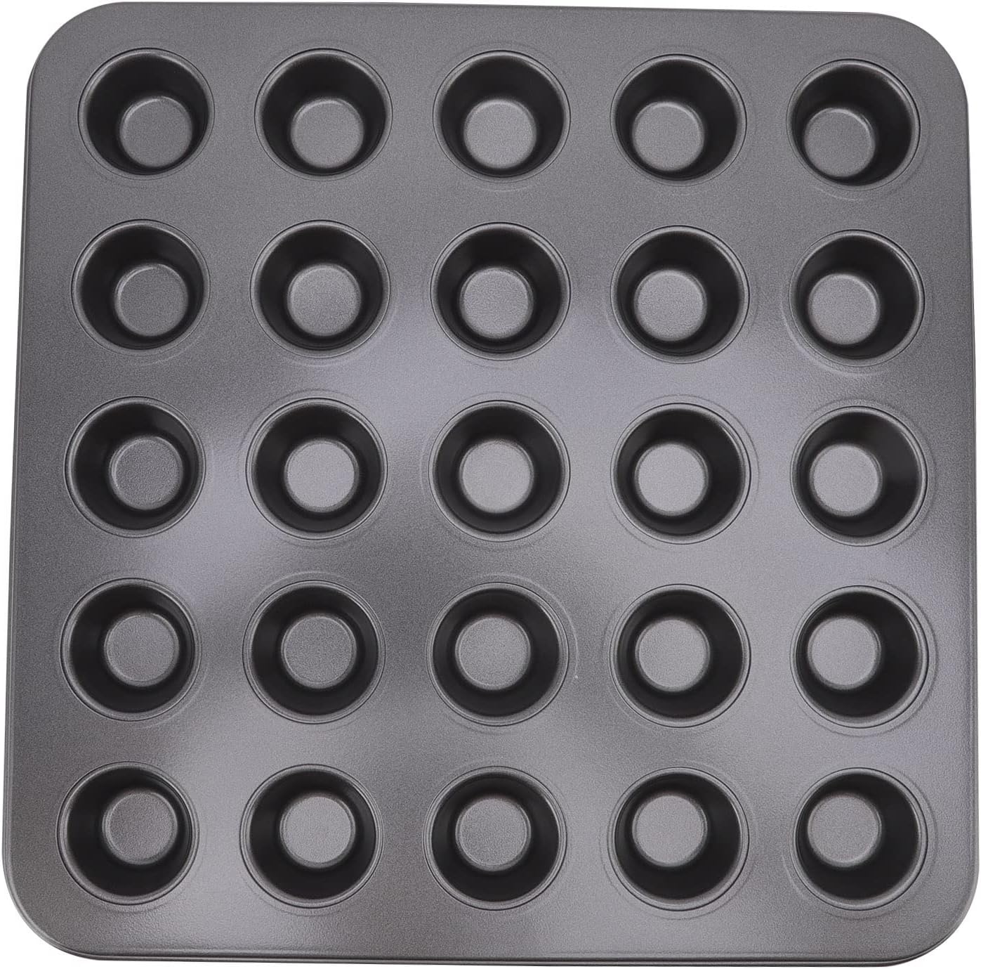 Mini Muffin Cupcake Pan, Nonstick Carbon Steel Mini Cupcake Pans 25 Cup ...