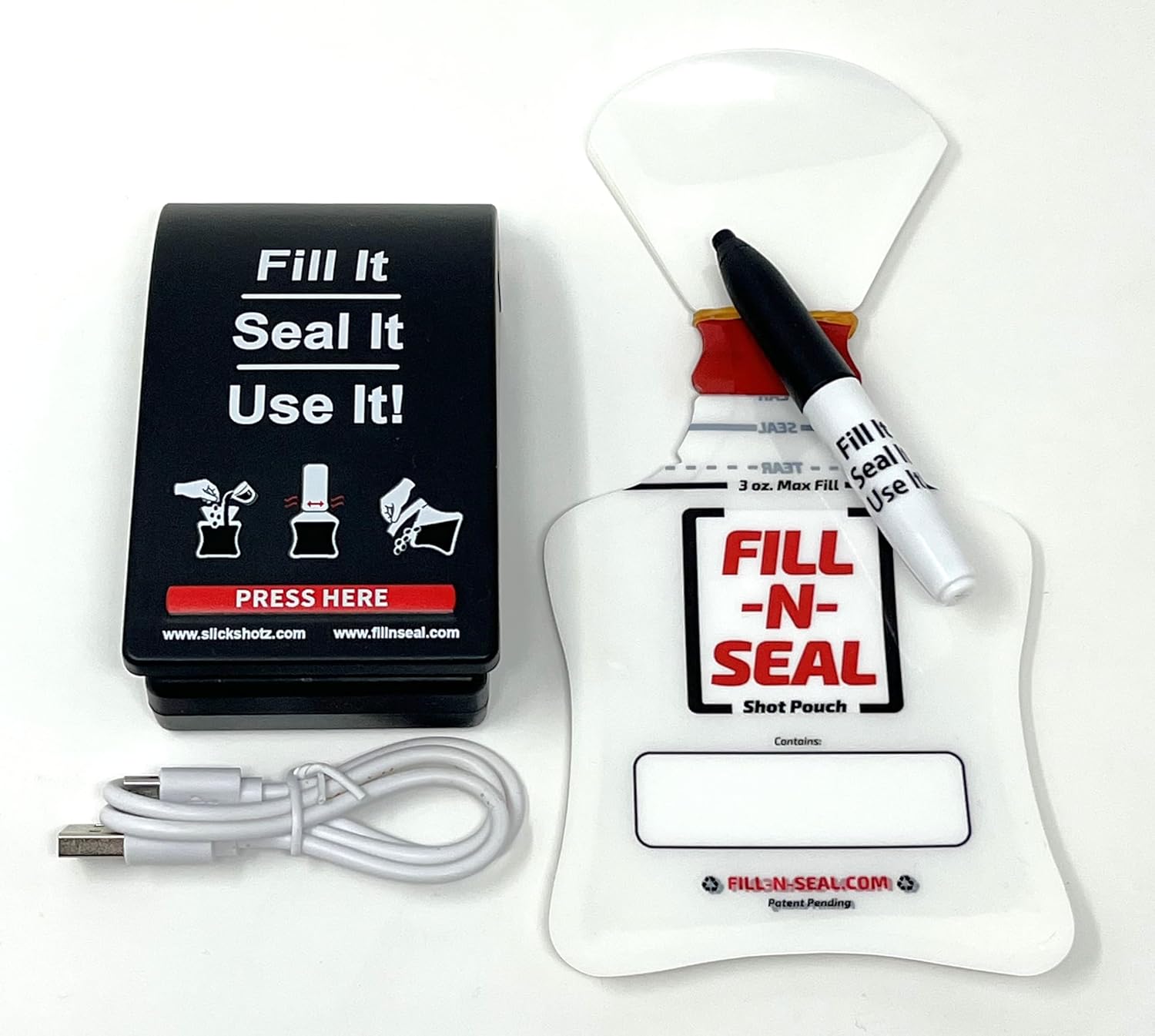 Amazon.com: Fill-N-Seal – Heat Sealed Shot Pouch Kit, (25) 3oz Shot ...