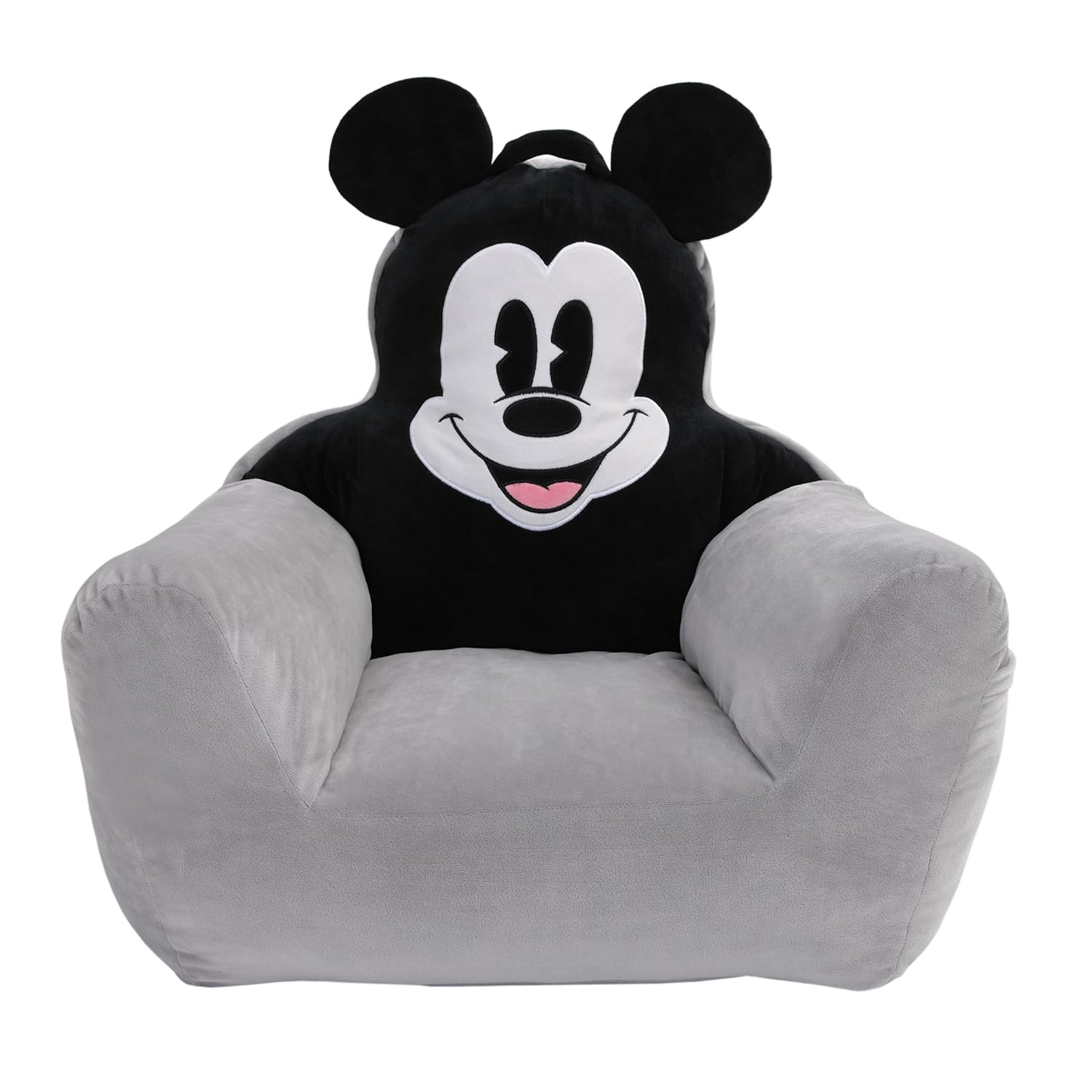 Amazon.com: Disney Mickey Mouse Shaped Gray, Black, and White Plush ...