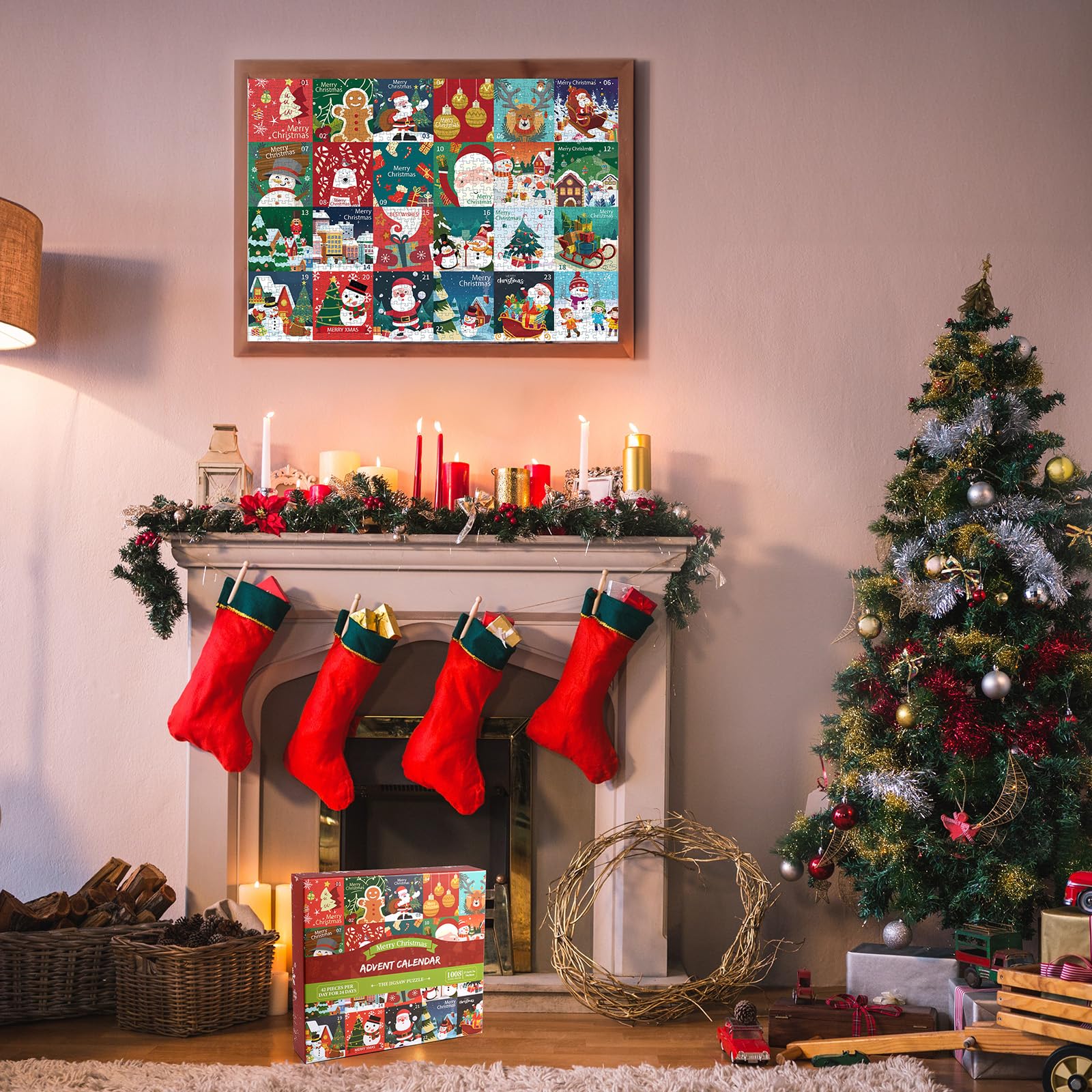 Snapklik.com : Coodov Christmas Advent Calendar Jigsaw Puzzle 1008 Piece