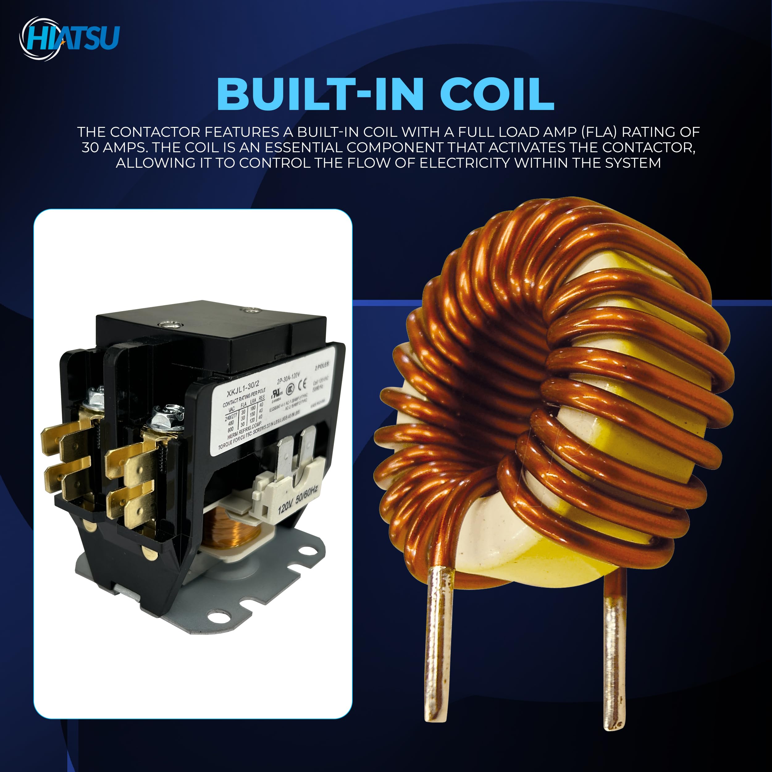 Snapklik.com : HIATSU Motor Contactor - 2-Pole Air Conditioner ...
