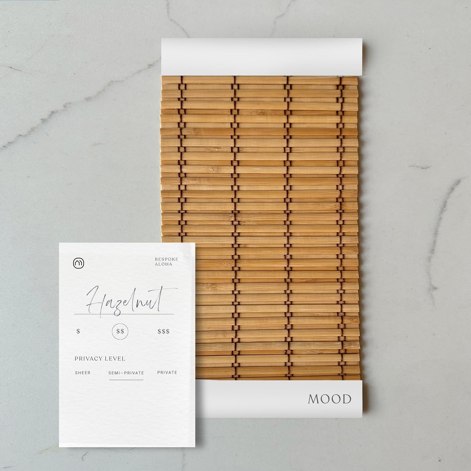 Amazon.com: MOOD Sample Swatches Fully Custom Bamboo Shades w/Movable ...