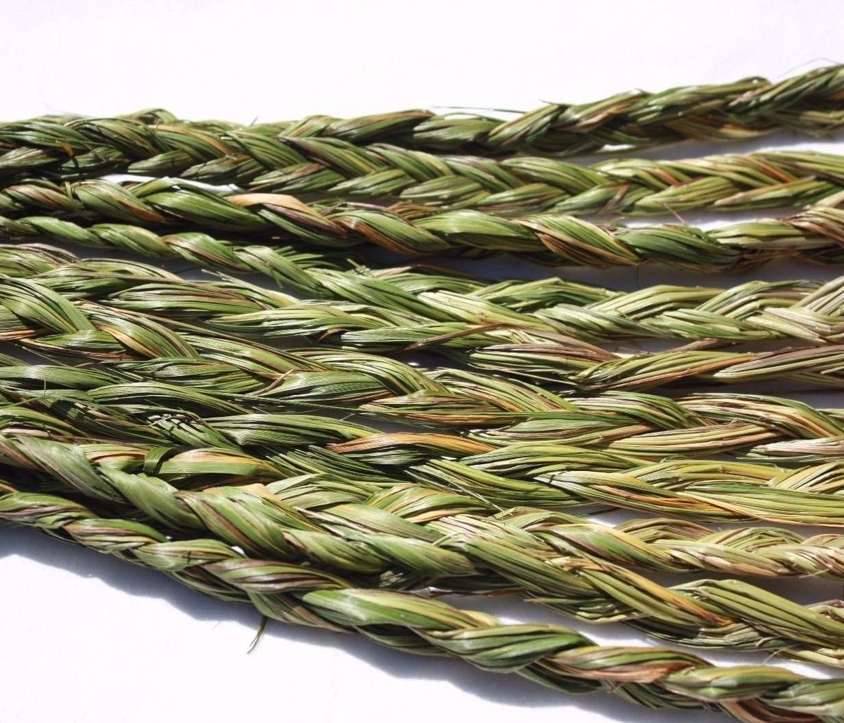 Amazon.com: 12 Pieces (Braids) Braided SWEETGRASS for SMUDGING Wicca ...