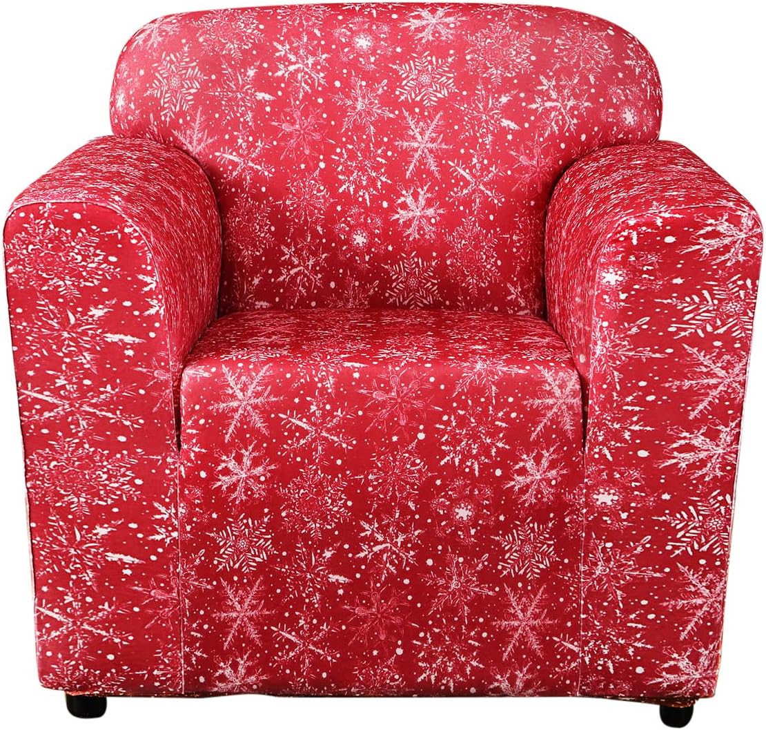Amazon.com: SureFit Stretch Snowflake - Chair Slipcover - Red : Home ...