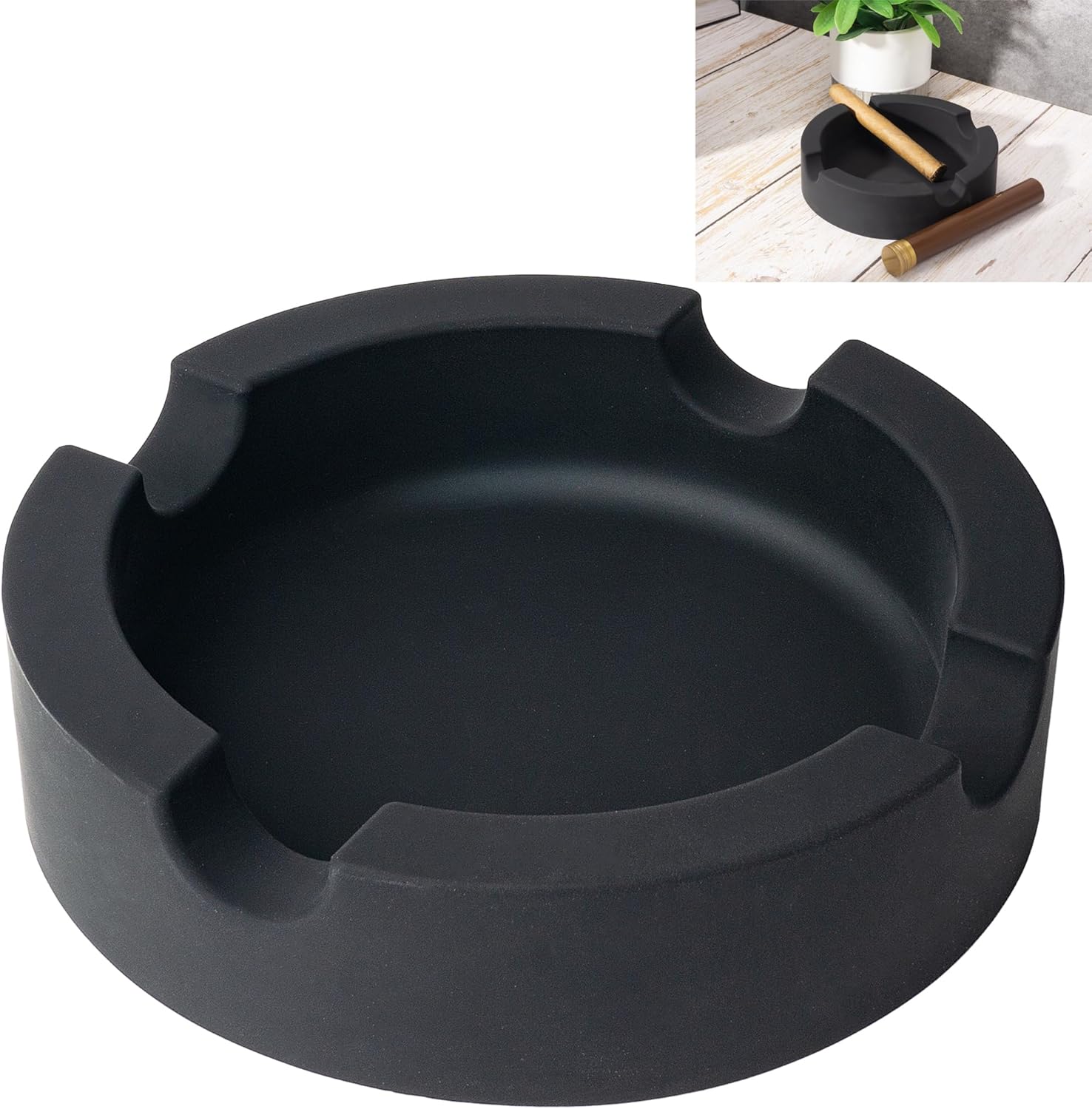 Amazon.com: Outdoor Cigar Ashtrays Unbreakable Large Round Ring Gauge ...