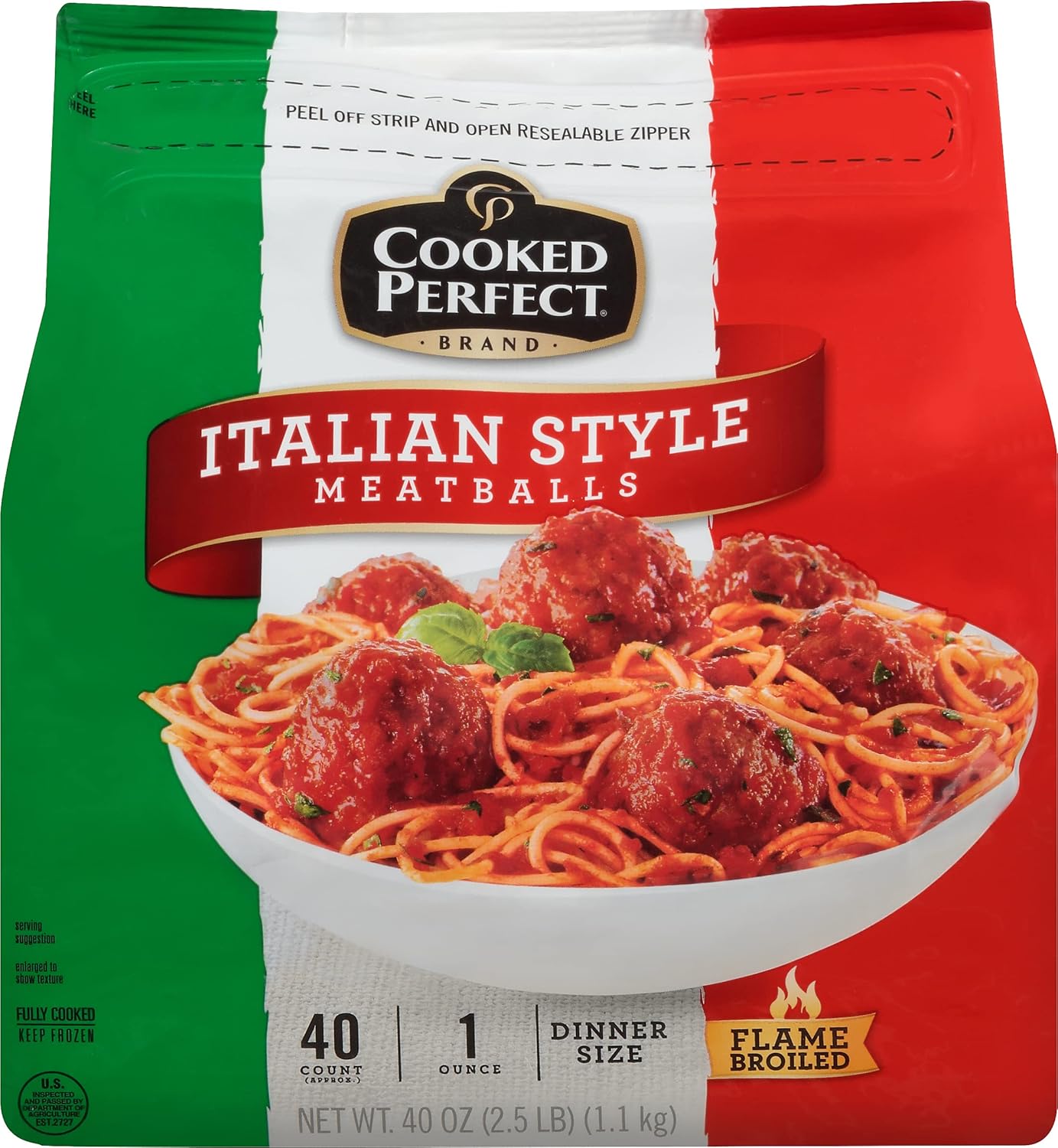 Amazon.com: Cooked Perfect, Meatballs Italian Style, 40 Ounce : Grocery ...