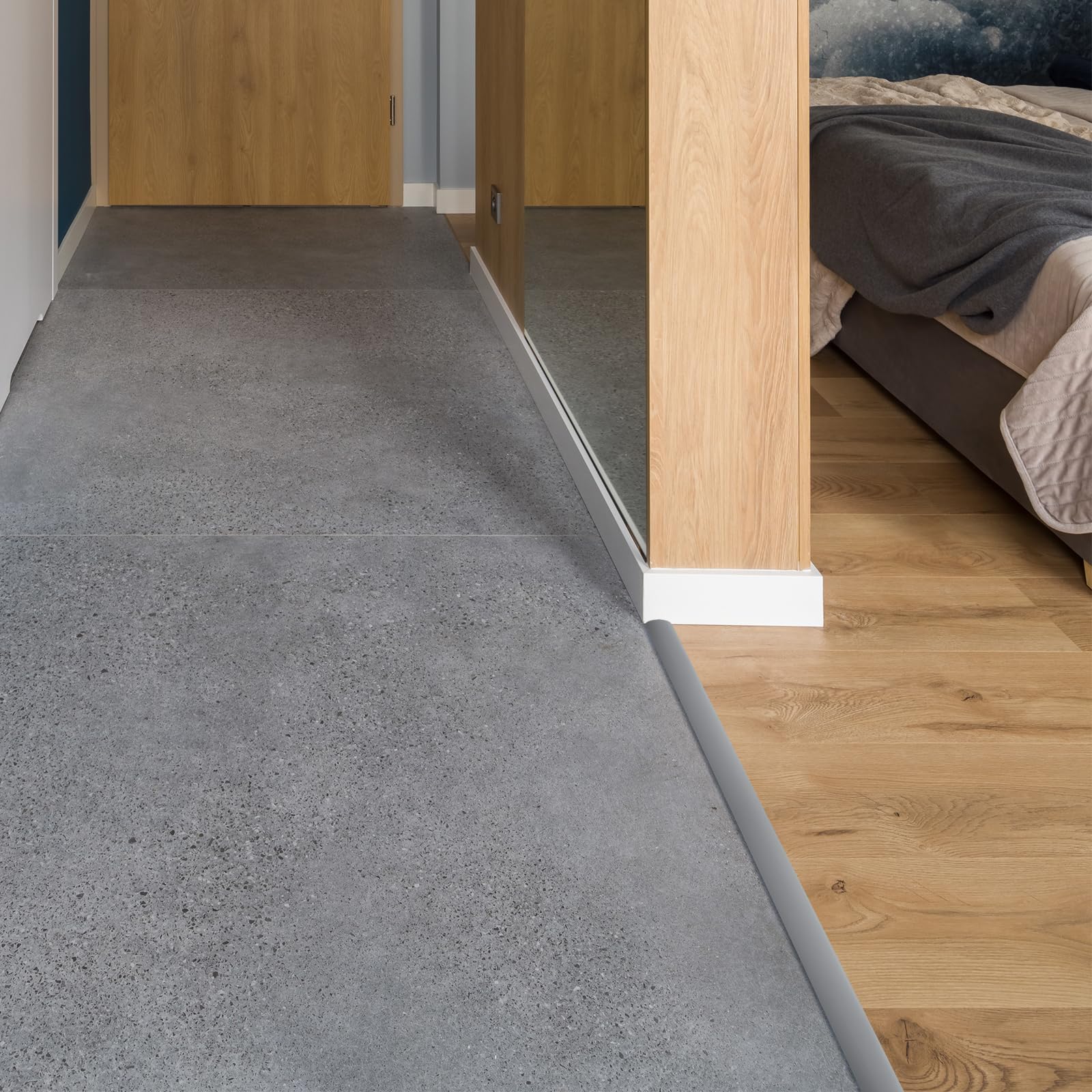 Snapklik.com : JSIWOTH 4 Ft Floor Transition Strip Self Adhesive