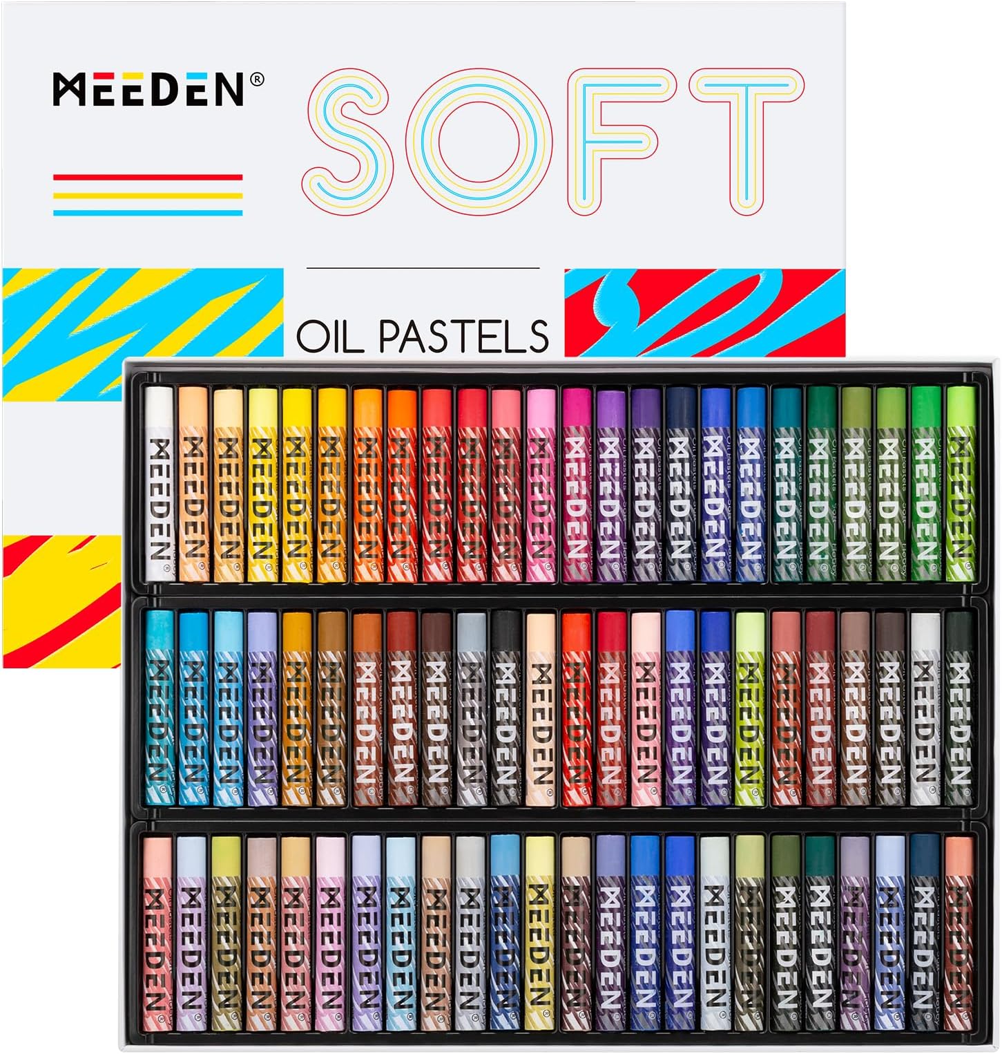 MEEDEN Soft Oil Pastels Set: 72 Vibrant Colors Oil Pastels for Artists ...