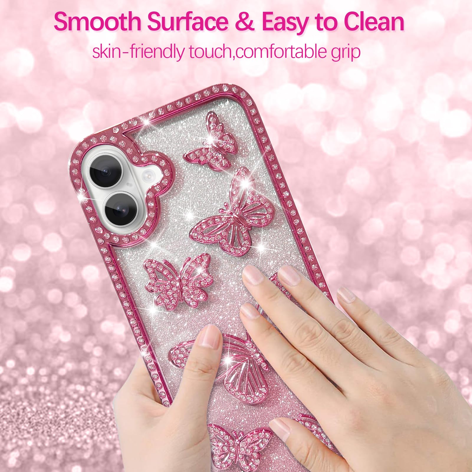 Snapklik.com : ZIYE Case Designed For iPhone 16 Plus Glitter Cases ...