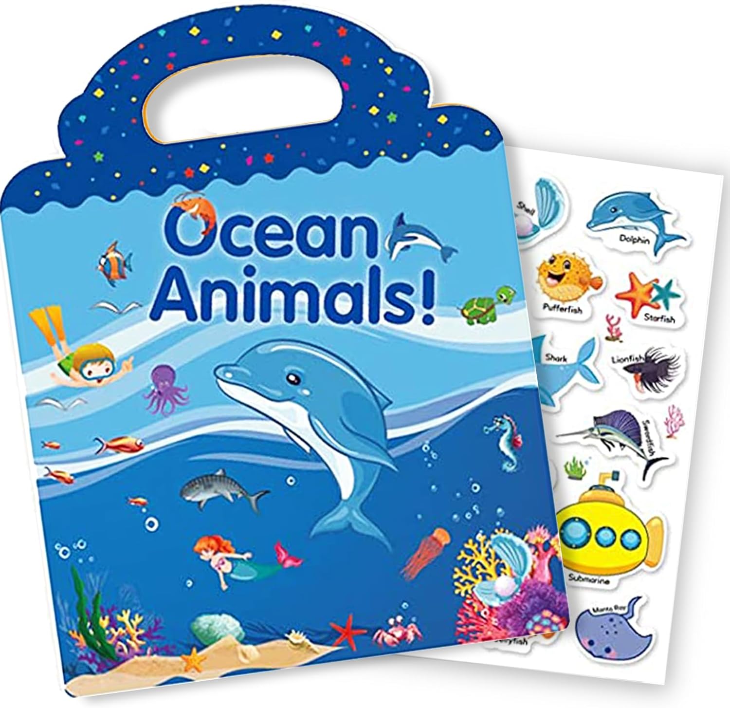 Amazon.com: Reusable Sticker Book for Kids, Ocean Stickers Educational ...