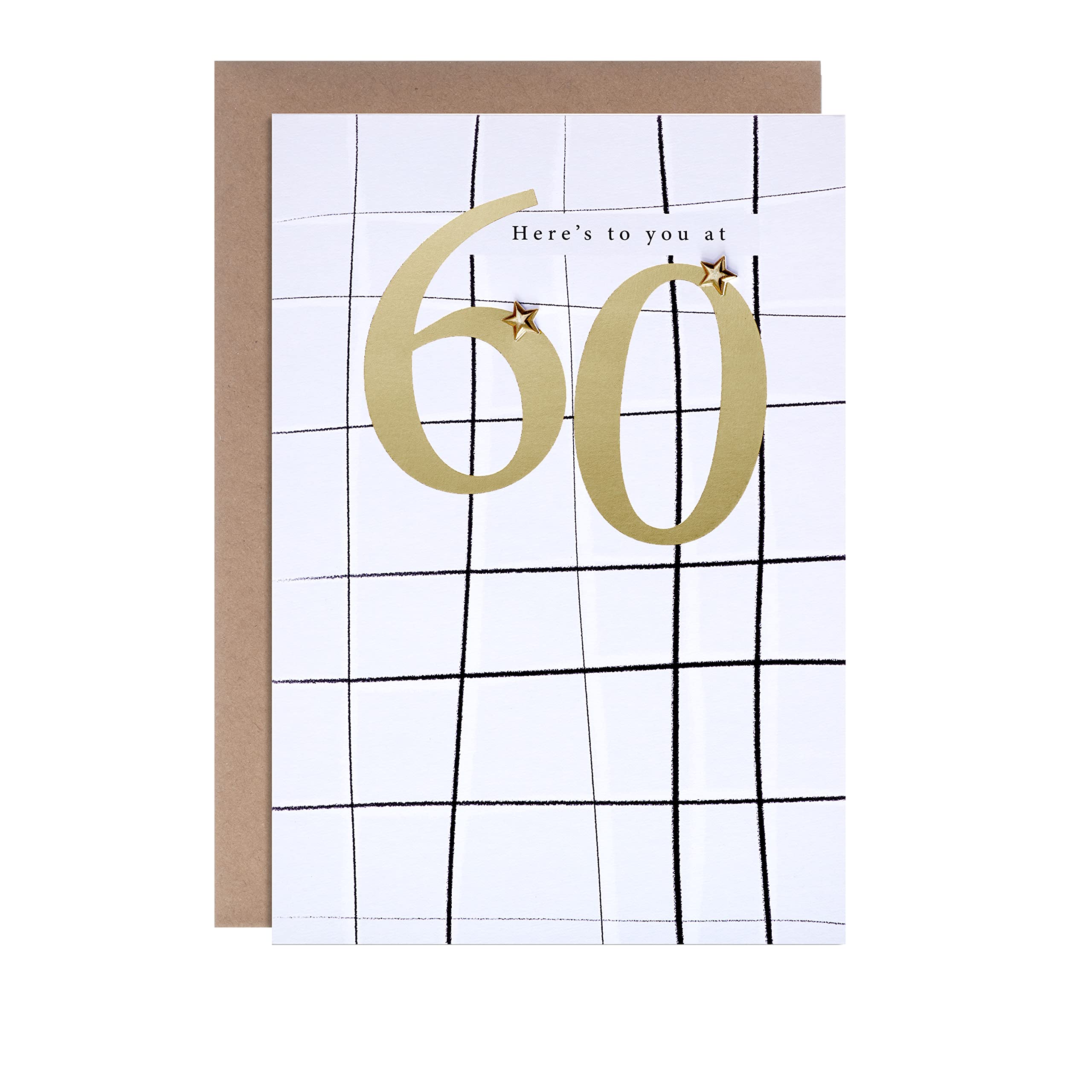 Hallmark 60th Birthday Card - Contemporary Text Based Grid Design ...